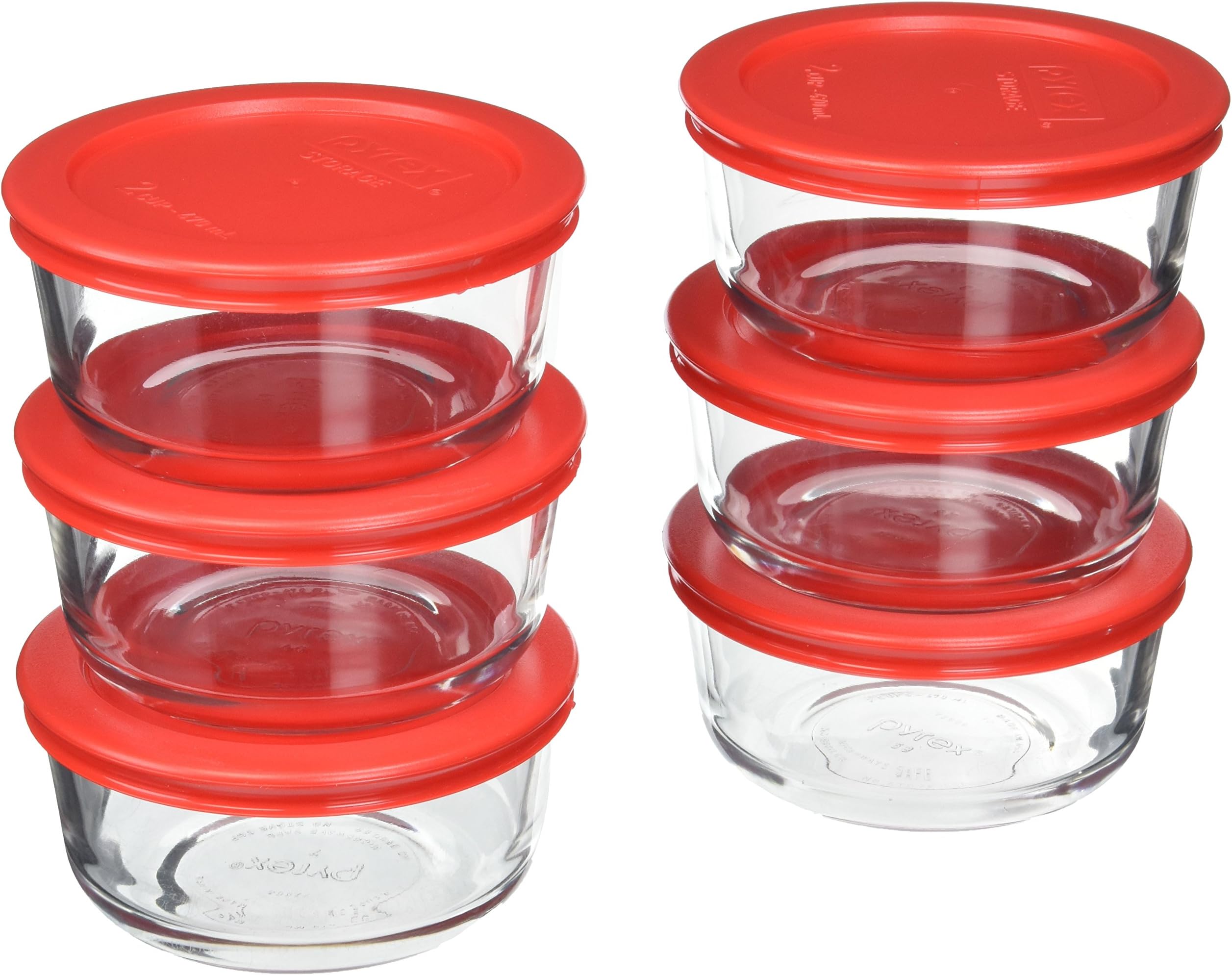 Amazon.com: Pyrex Storage Plus 2-Cup Round Glass Food Storage Dish ...