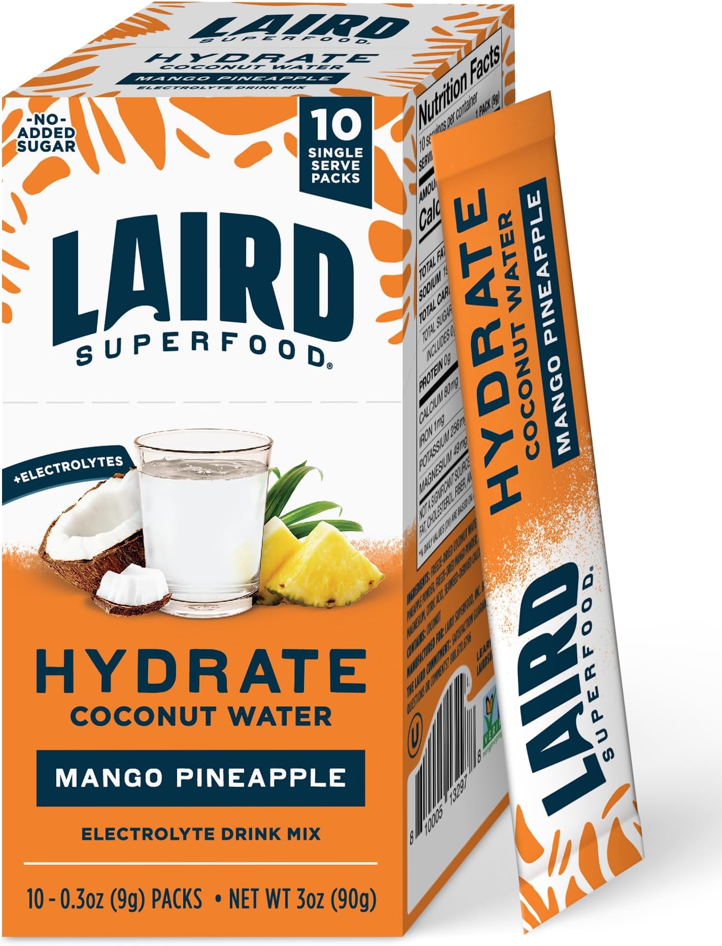 Amazon.com : Laird Superfood Hydrate Coconut Water – Electrolyte Drink ...