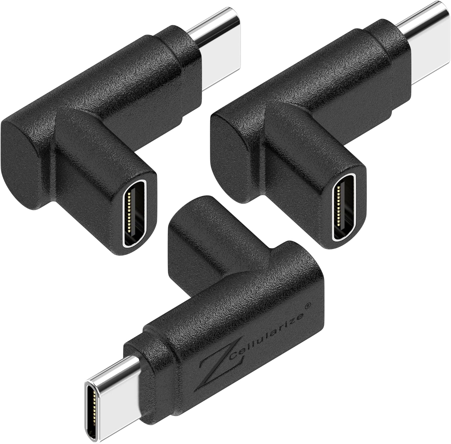 Amazon.com: Cellularize Right Angle USB C Adapter 3 Pack USB C 90 ...