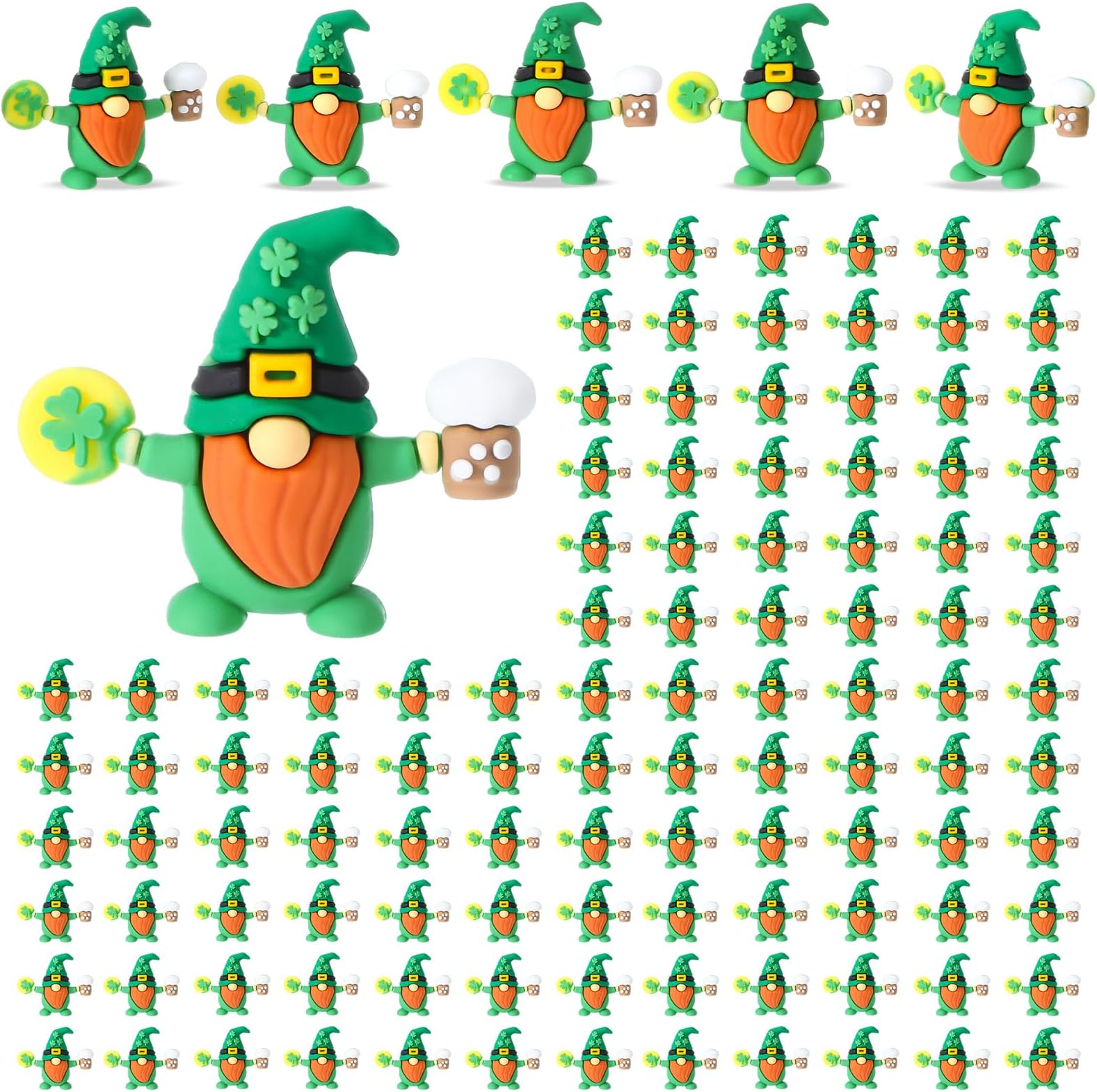 Amazon.com: Halloscume 50 Pcs St. Patrick's Day Mini Gnomes Bulk Tiny ...