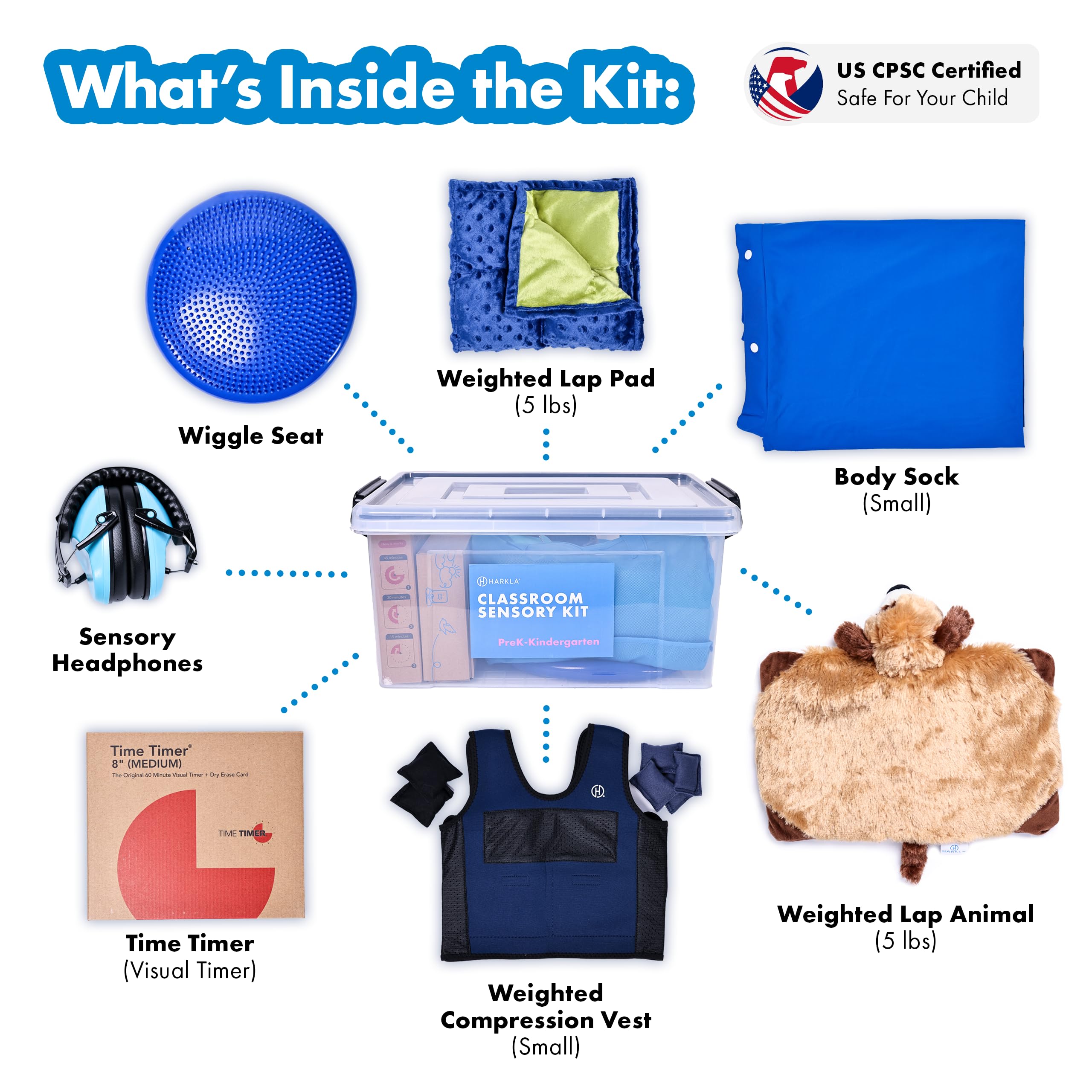 Snapklik.com : Harkla Classroom Sensory Kit For Kids - Ages 4 To 6
