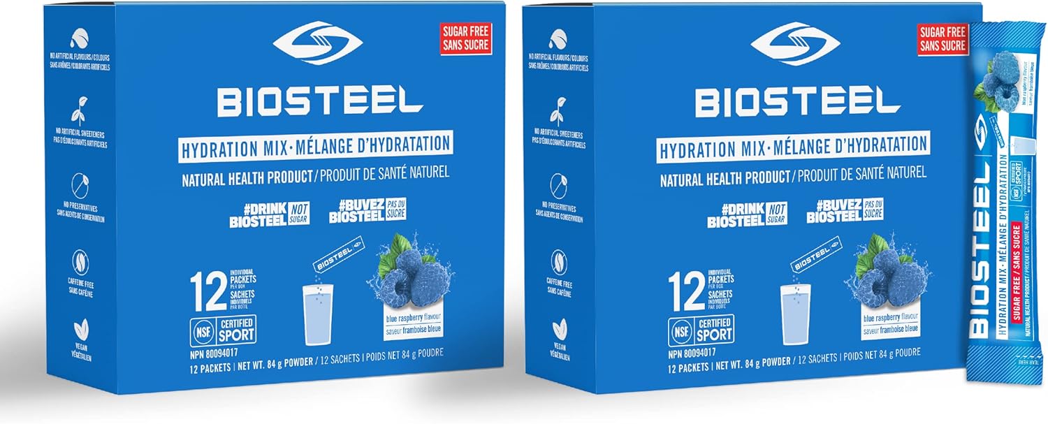 BioSteel Hydration Mix, Sugar-Free with Essential Electrolytes, Blue ...