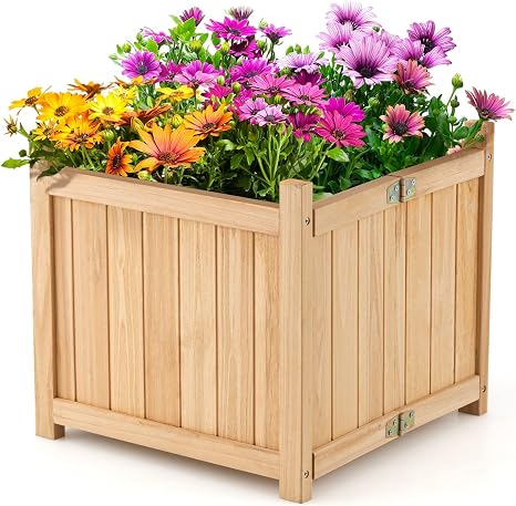 Amazon.com: COSTWAY Planter Garden Bed, Folding Planter Box with ...