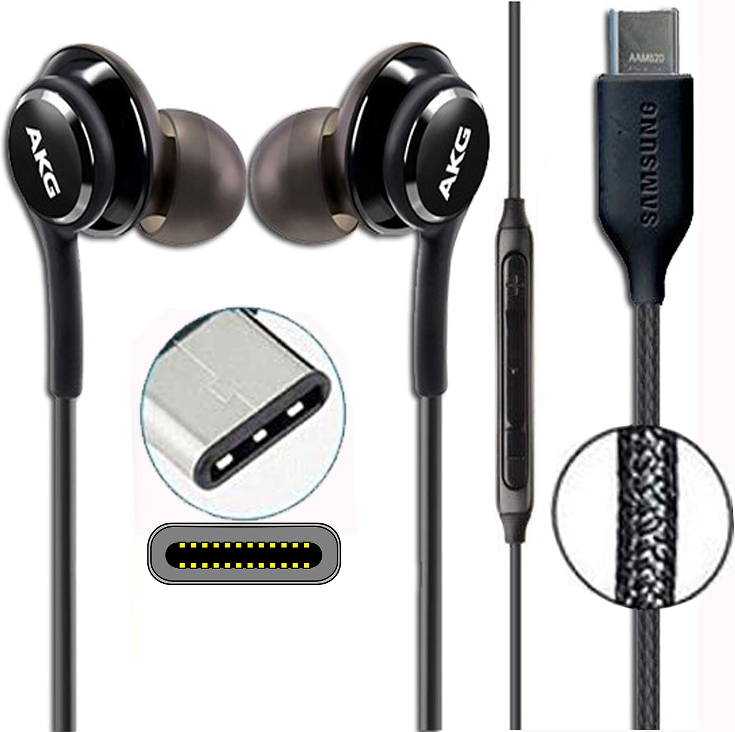 Samsung Casque USB Type-C EO-IC100, audio AKG, noir : Amazon.fr: High-Tech