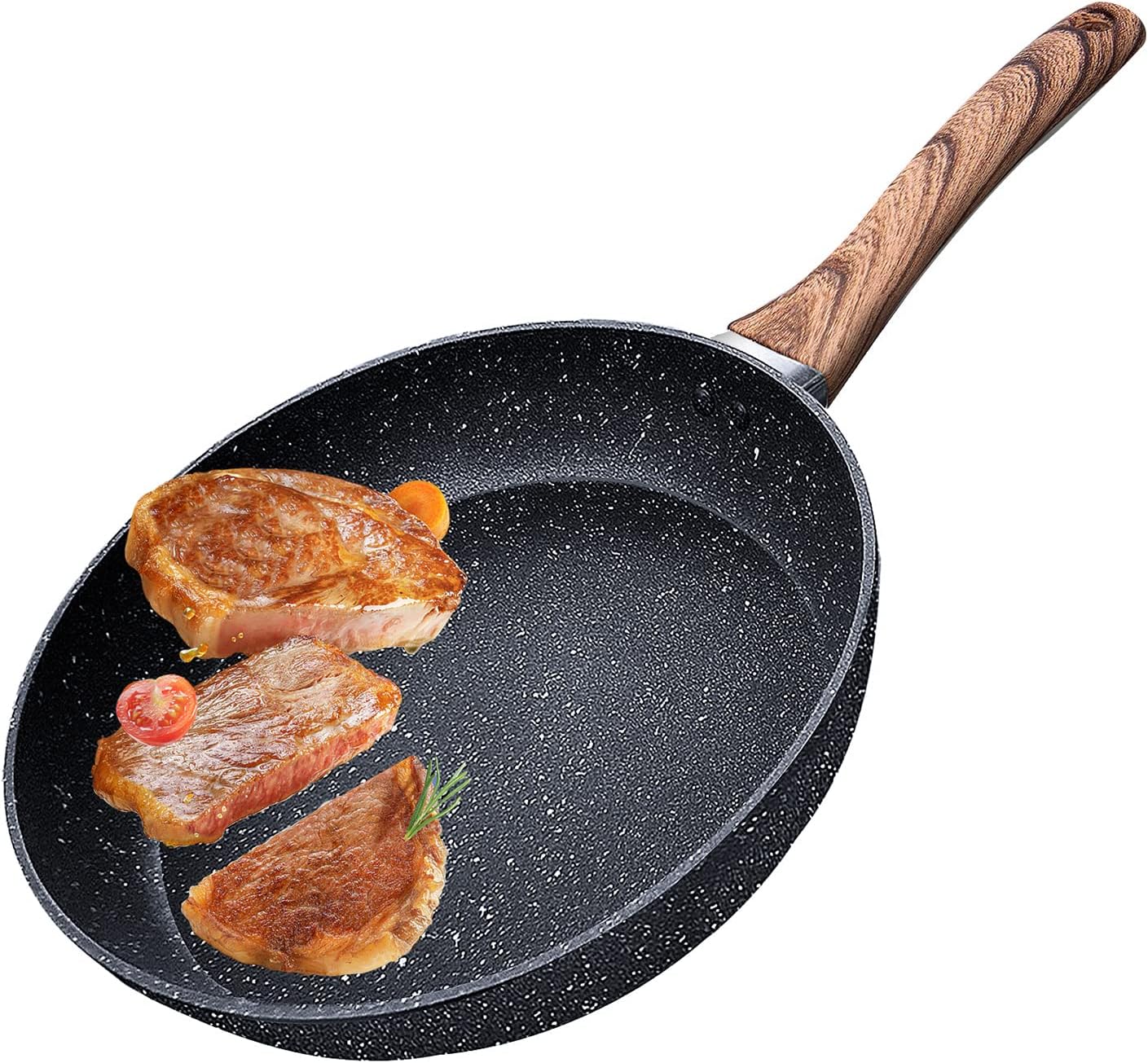 HIYAA Frying Pan 20cm, Non Stick Frying Pan with Sturdy Handle-Anti ...