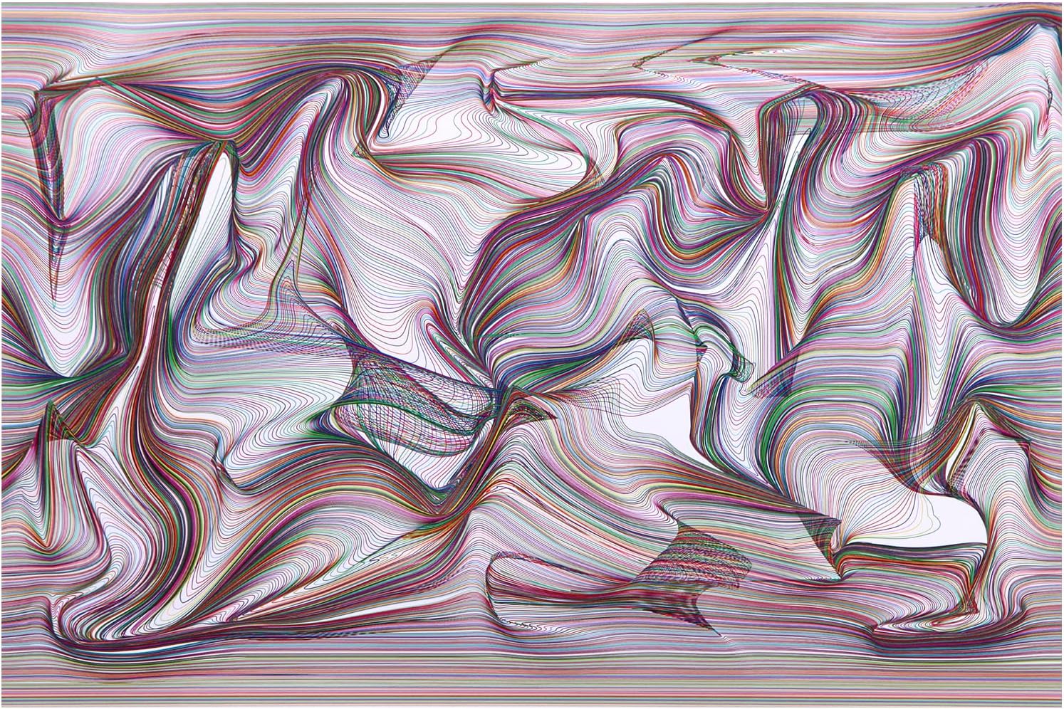 Bgraamiens Puzzle-Twisted Lines-1000 Pieces Rectangle Puzzle Color ...