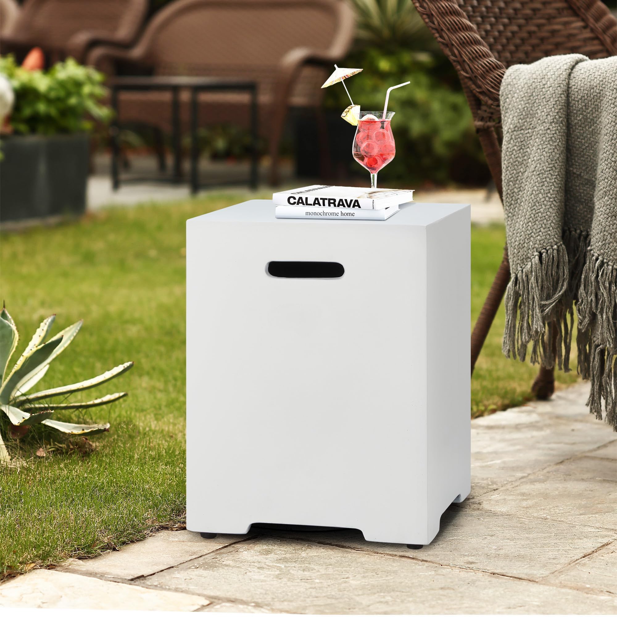 Amazon.com: ECOTOUGE Propane Tank Cover for Fire Table, 20lb Outdoor ...