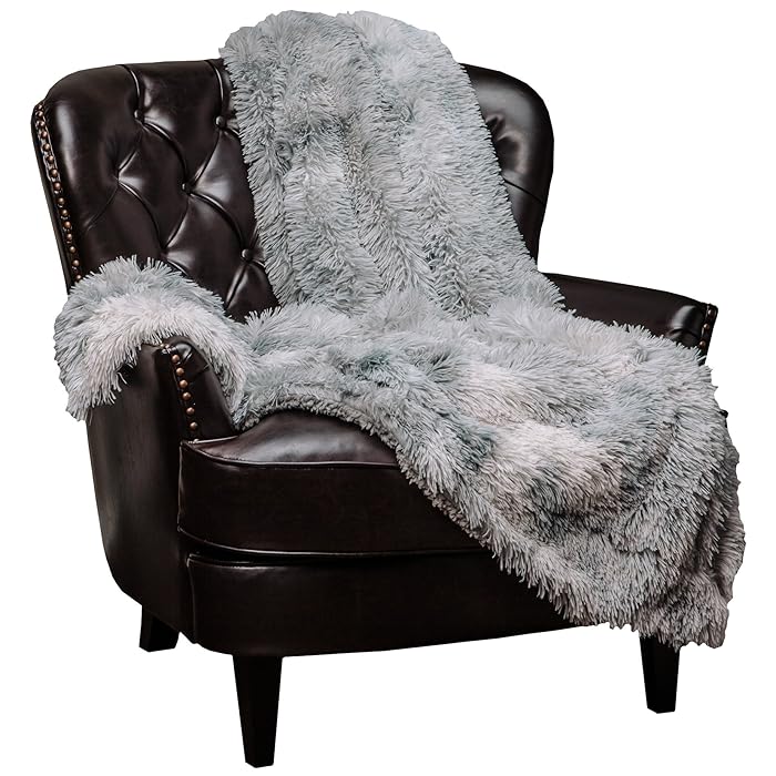 Buy Chanasya Super Soft Fuzzy Shaggy Faux Fur Throw Blanket - Chic ...