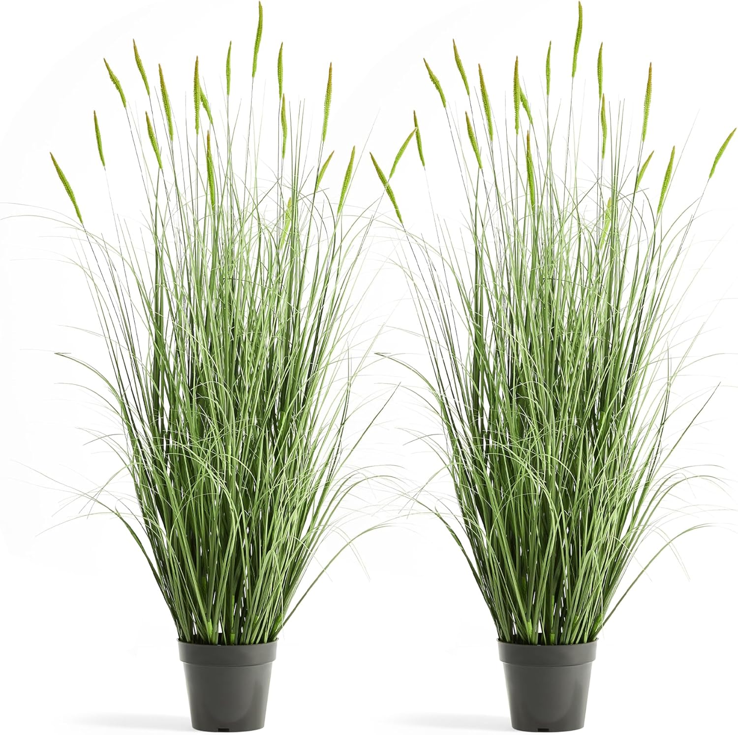 Amazon.com: Faux 4ft 2-Pack Horsetail Reed Grass with Green Spikes ...