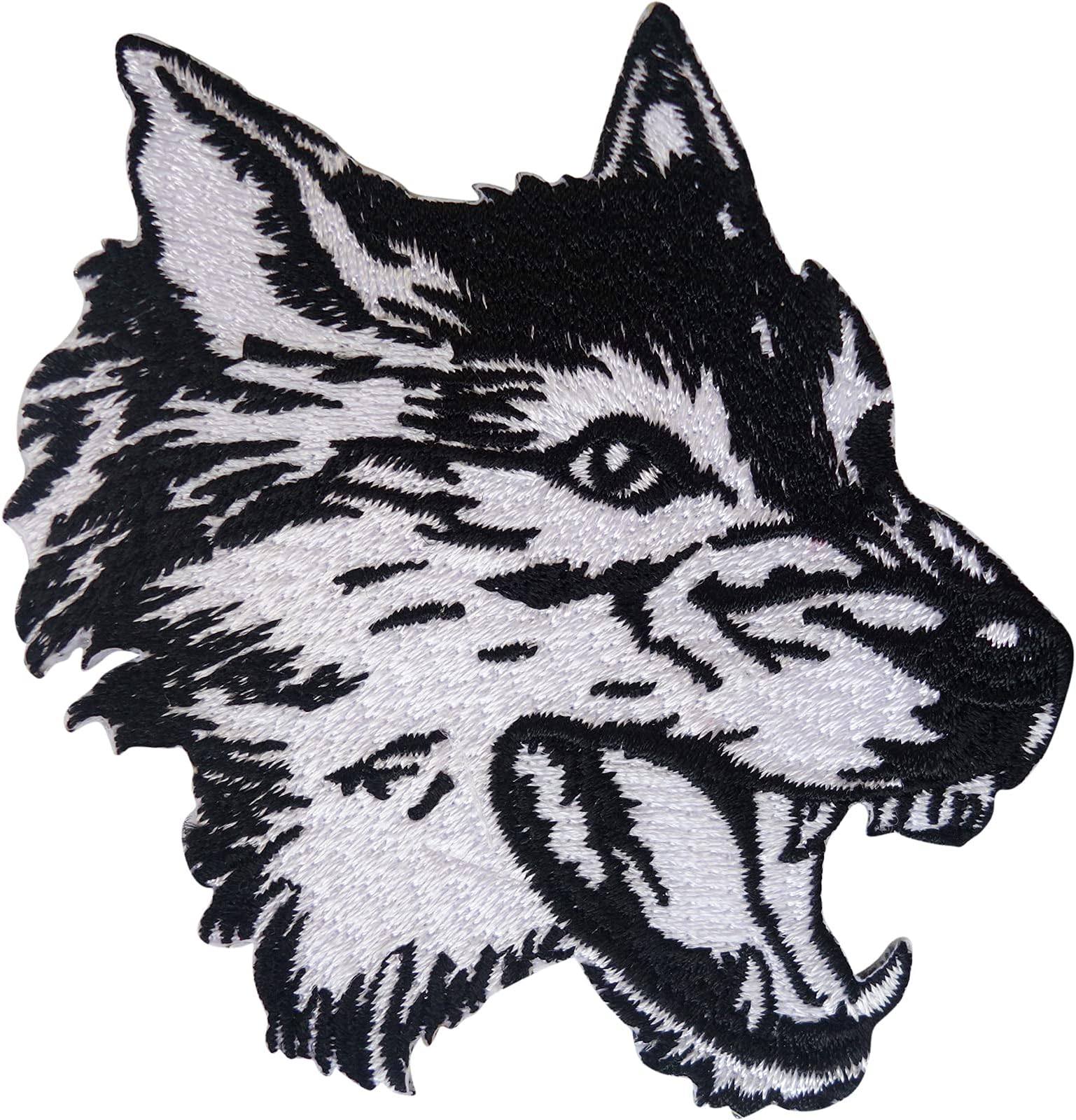 The Roaring Wolf Patch Embroidered Applique Iron On Sew On Emblem ...
