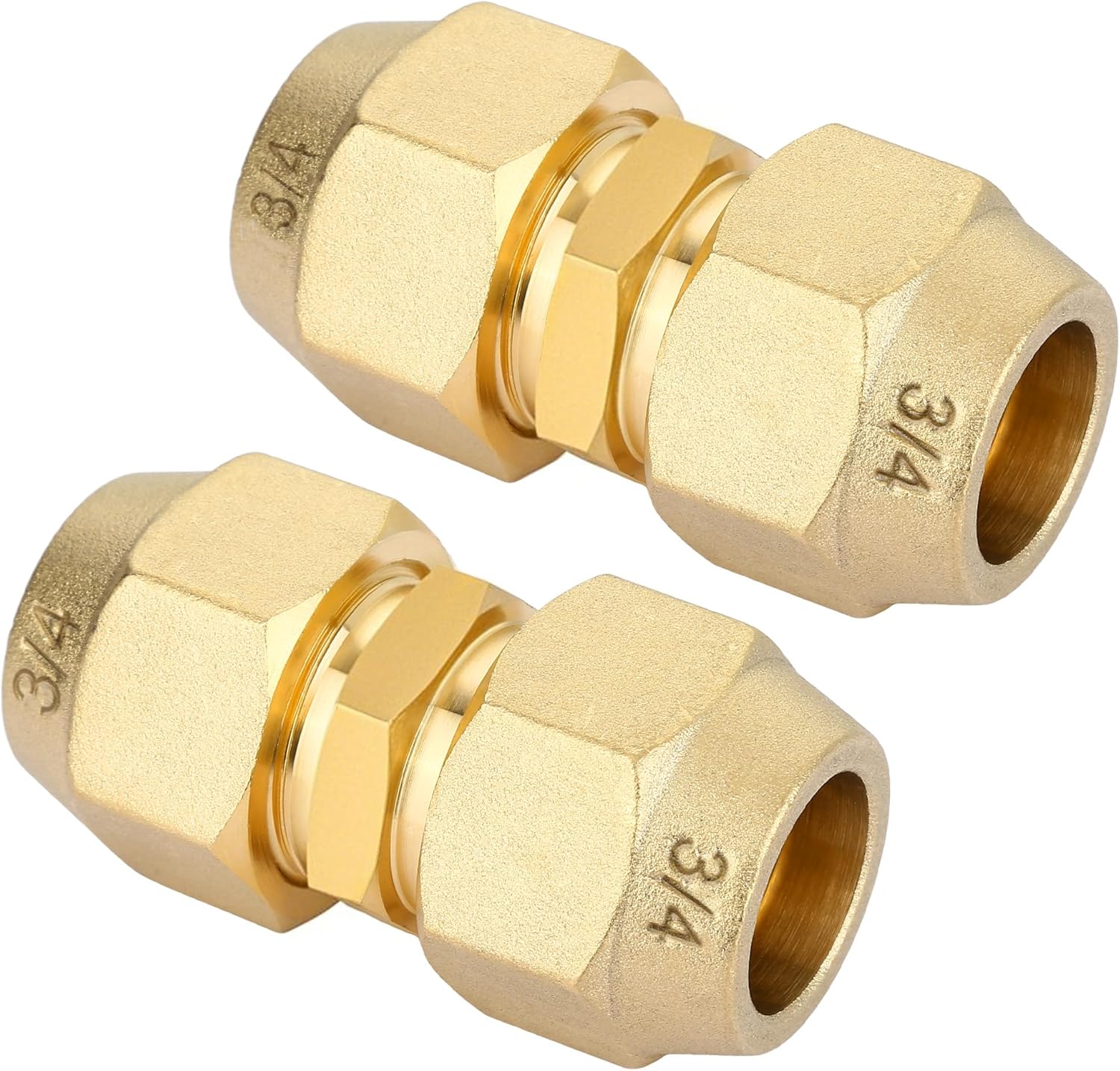 Amazon.com: 2Packs 3/4" Brass Pipe Extension Joint Connectors, Free ...