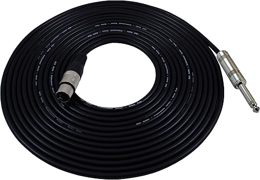 Amazon.com: GLS Audio 25ft Mic Cable Cords - XLR Female to 1/4" TS ...