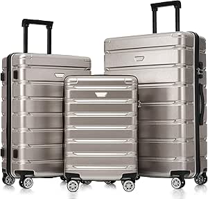 Amazon.com | Merax Hardshell Sets ABS Suitcase for Women 3 Piece Carry ...