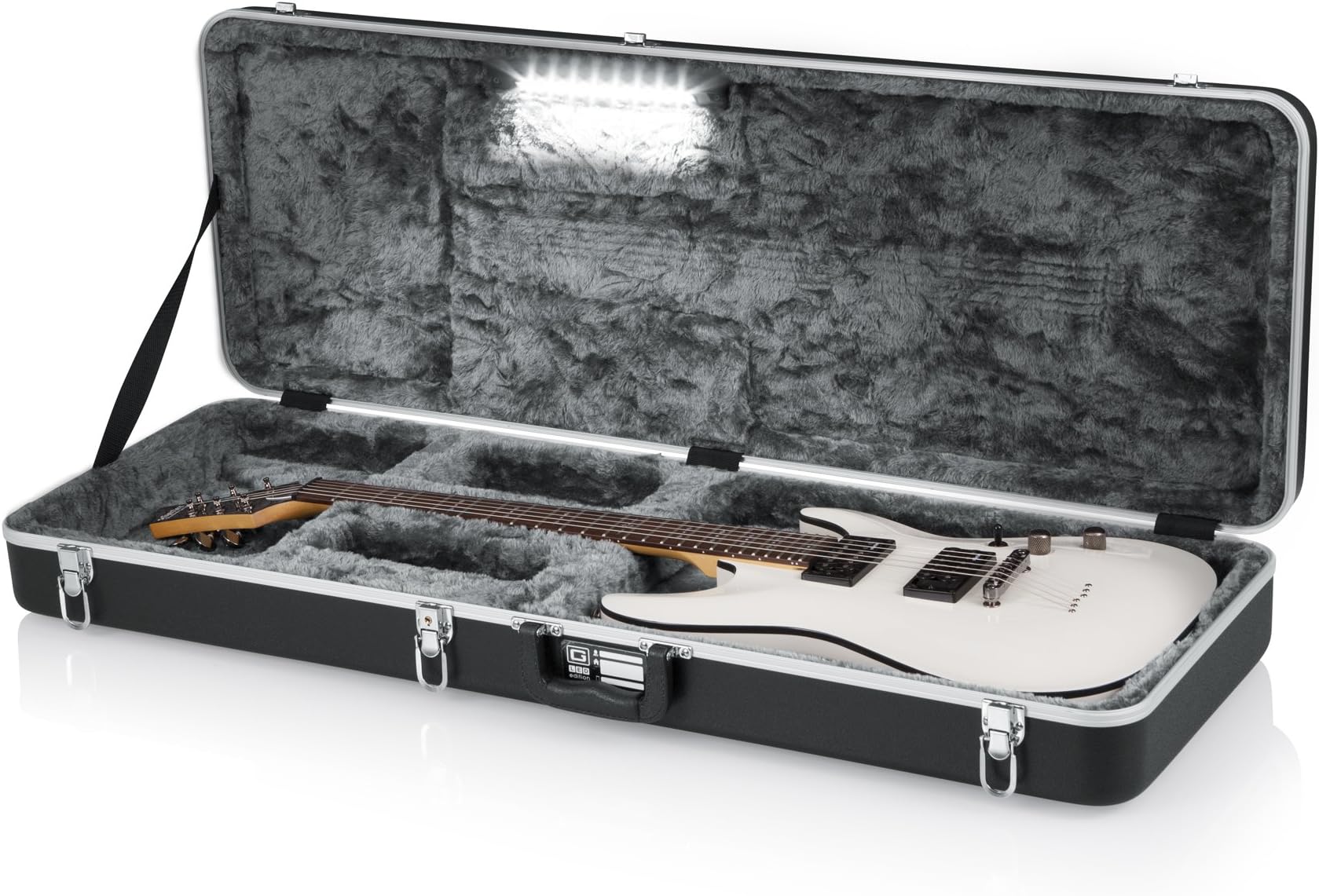 Gator Cases Deluxe Molded Case for Electric Guitars with Internal LED ...