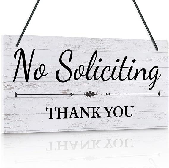 Amazon.com : Putuo Decor No Soliciting Sign For House PVC No Soliciting ...