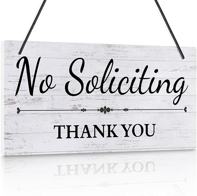 Amazon.com : Putuo Decor No Soliciting Sign For House PVC No Soliciting ...