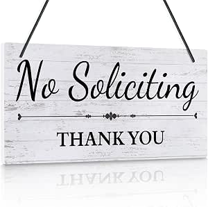 Amazon.com : Putuo Decor No Soliciting Sign For House PVC No Soliciting ...