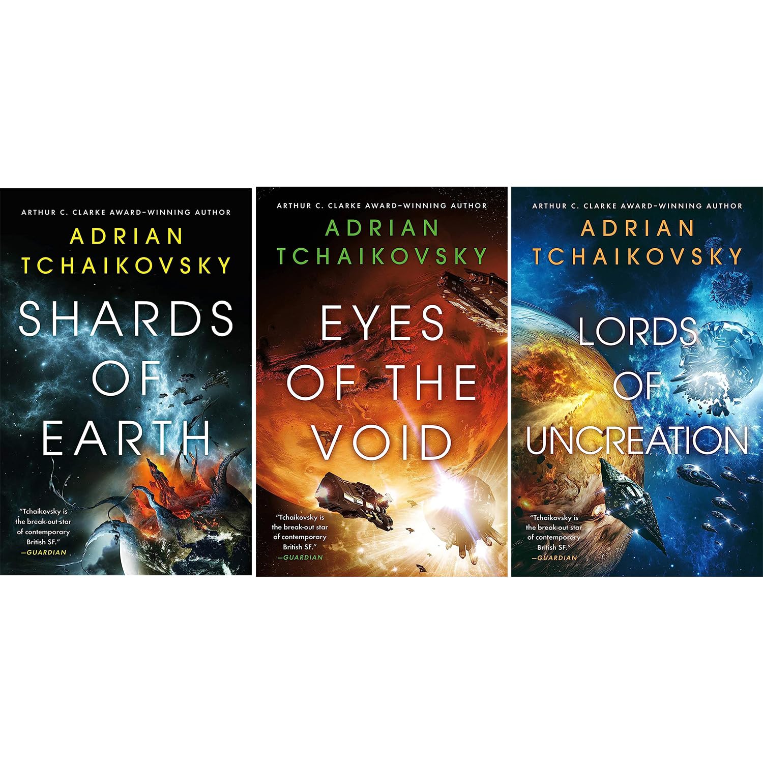 The Final Architecture Trilogy Set by Adrian Tchaikovsky (Shards of Earth, Eyes of the Void ...