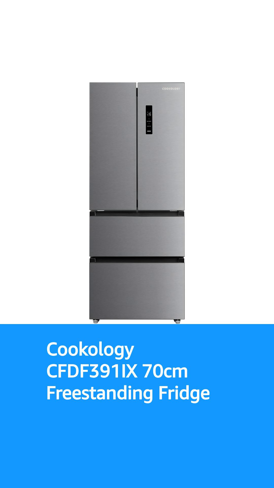 Cookology CFDF391IX 70cm Freestanding Fridge Freezer