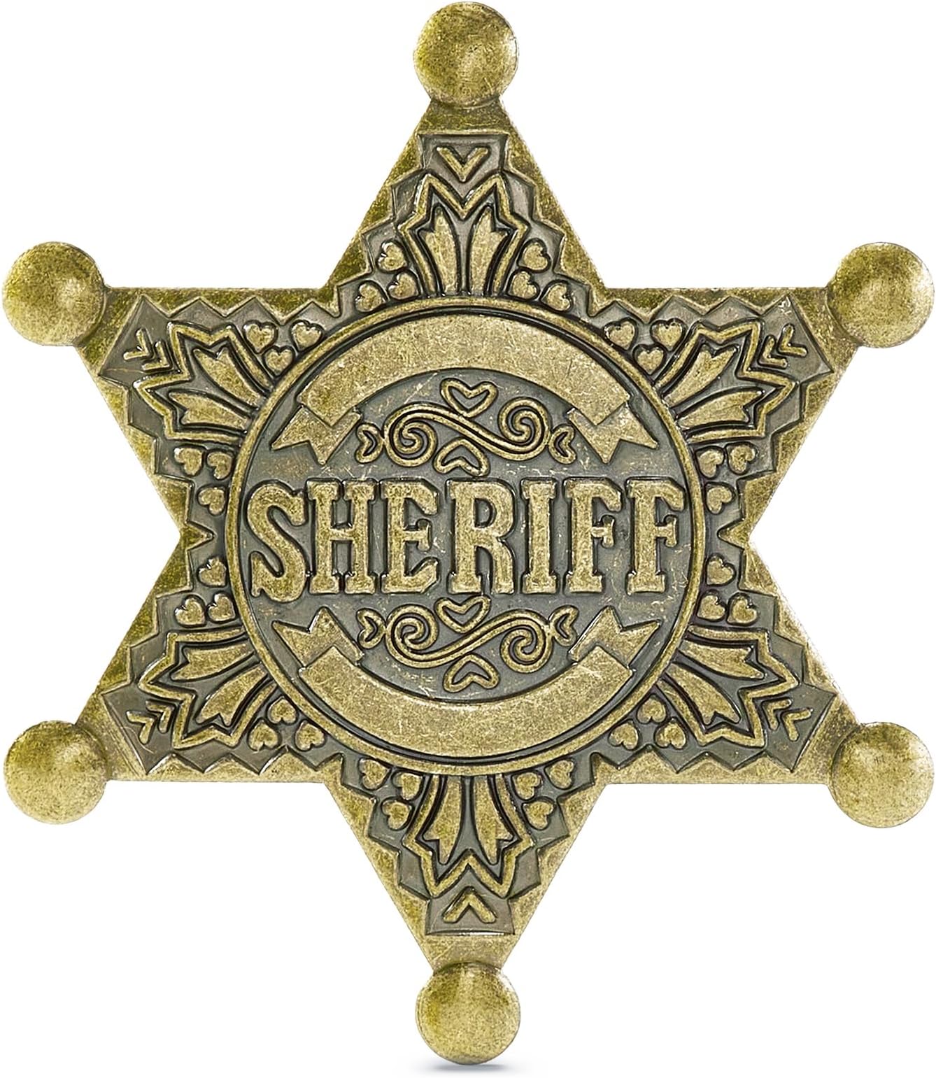 Amazon.com: US Marshal Badge Old West Replica Antique Silver 5 Pointed ...
