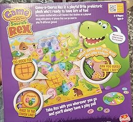 Amazon.com: Game-A-Saurus Rex - Play 10 Different Games with Plush Dinosaur - Store Game Pieces ...