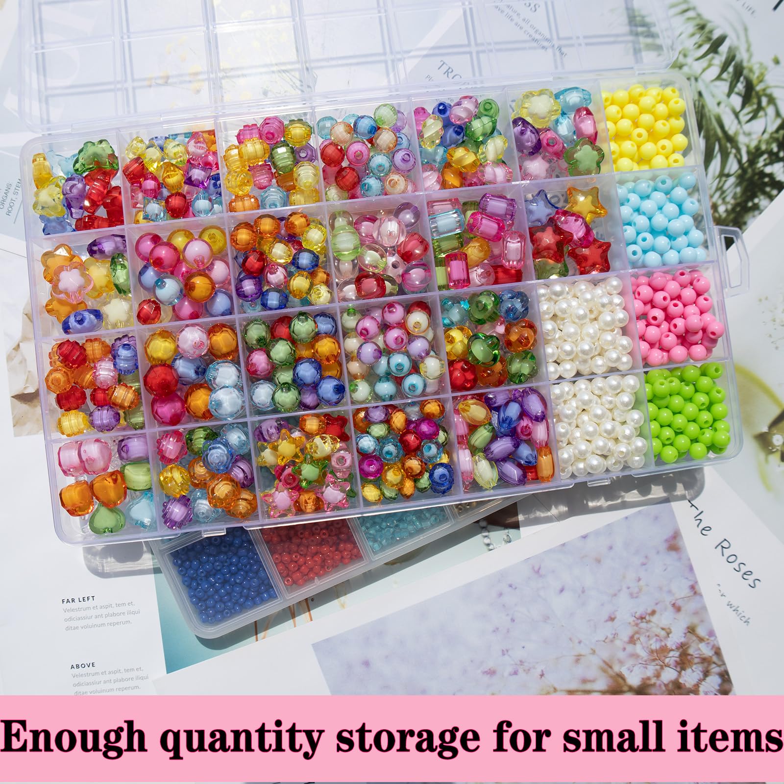 28 Grid Plastic Bead Organizer Boxes 2 Pack 28 Grid Plastic Organizer ...