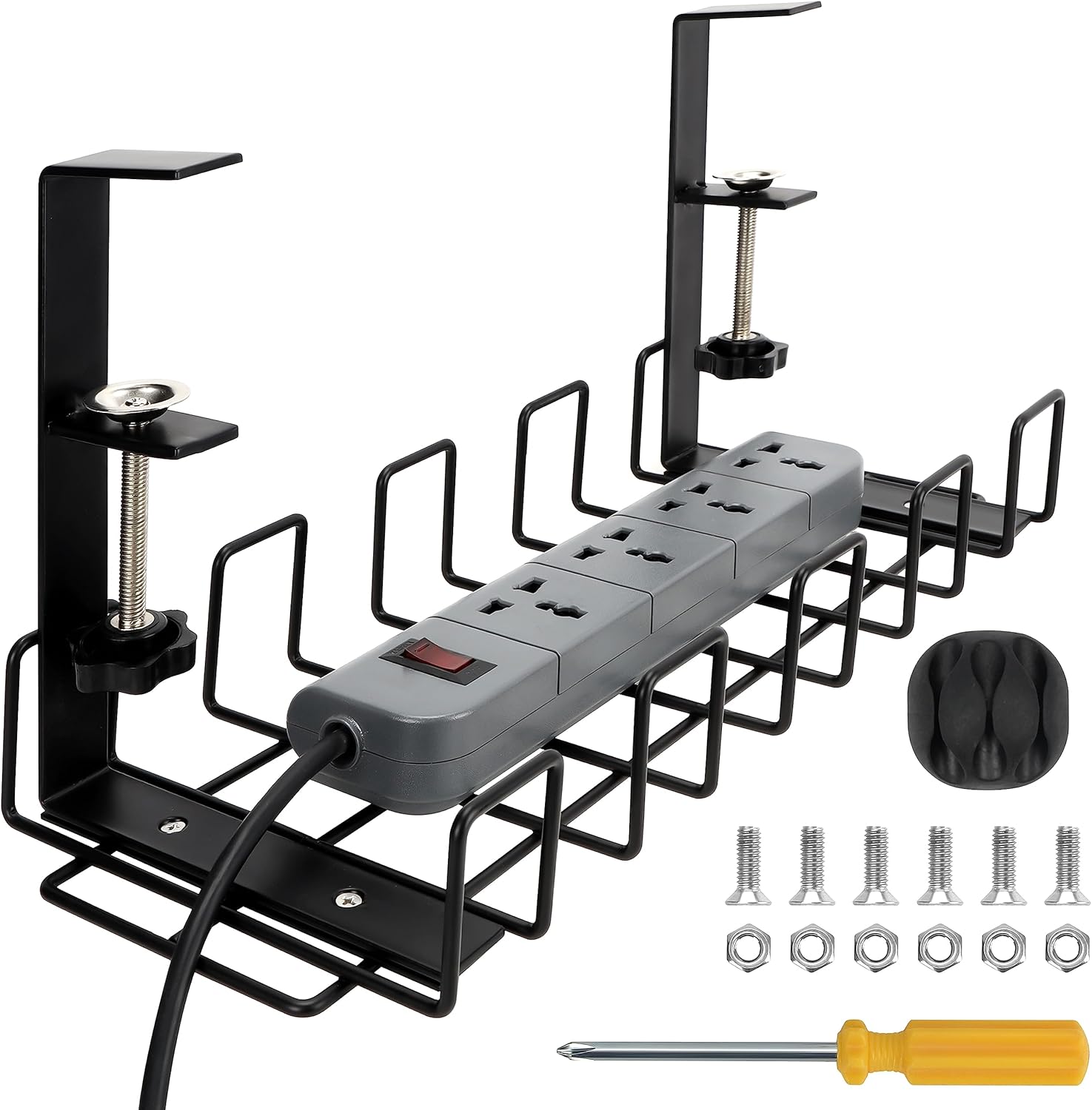 Belle Vous Organizador Cables Escritorio - A40,2 cm - Bandeja Cables Sin Taladrar - Bandeja para ...