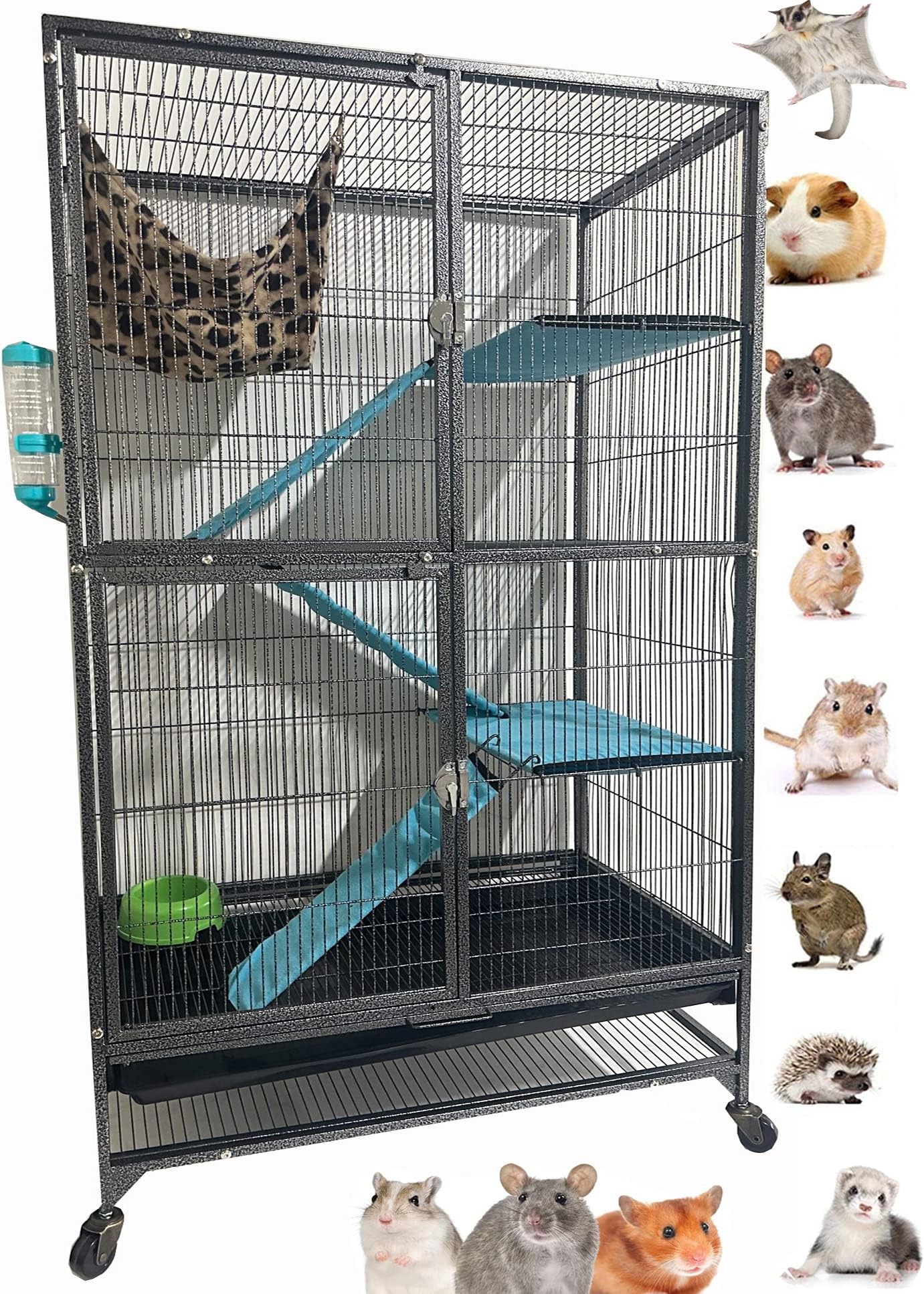 Amazon.com: MidWest Homes for Pets Deluxe Critter Nation Double Unit ...