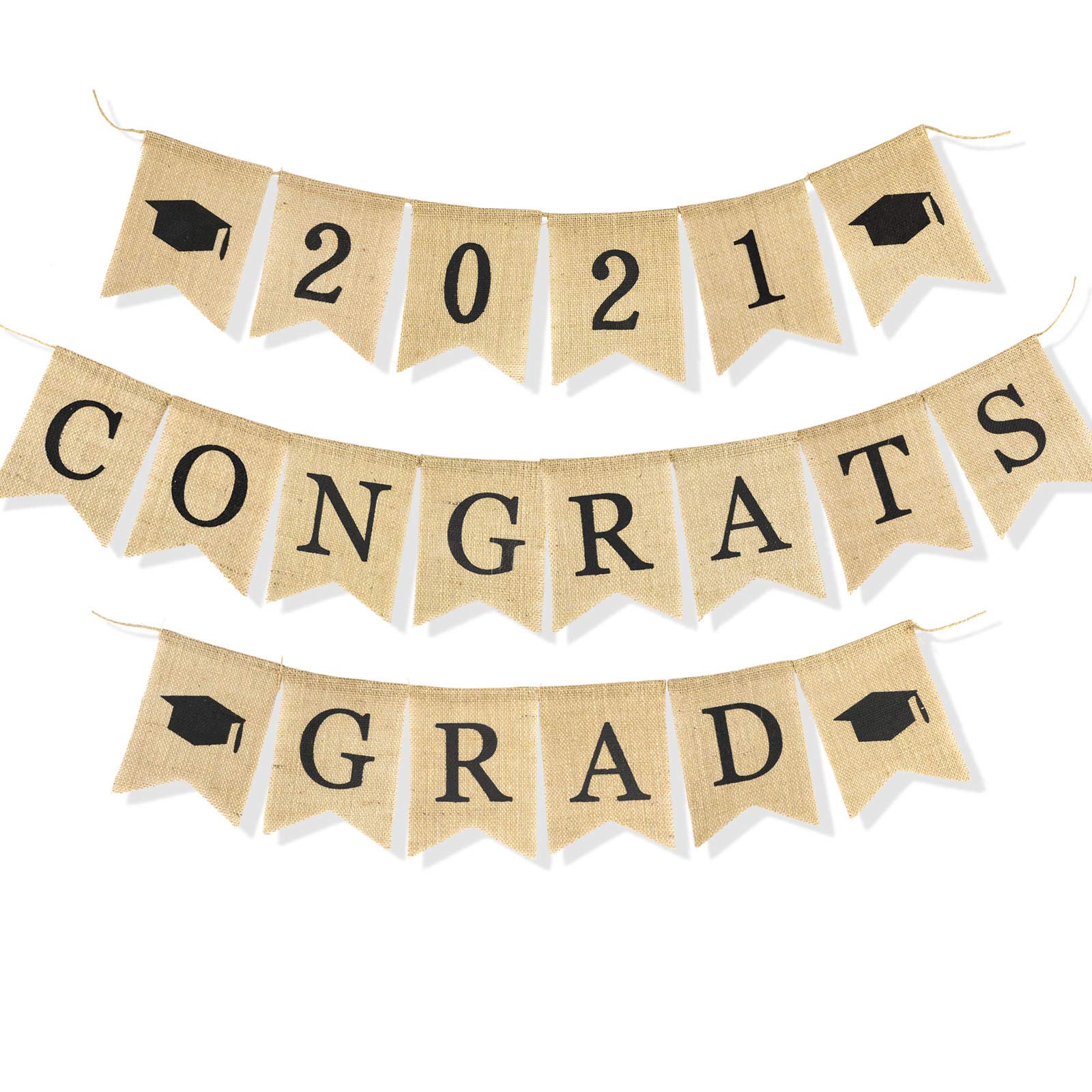 Howaf Graduates 2024 Burlap Banner Graduation Rustic Garland Vintage ...