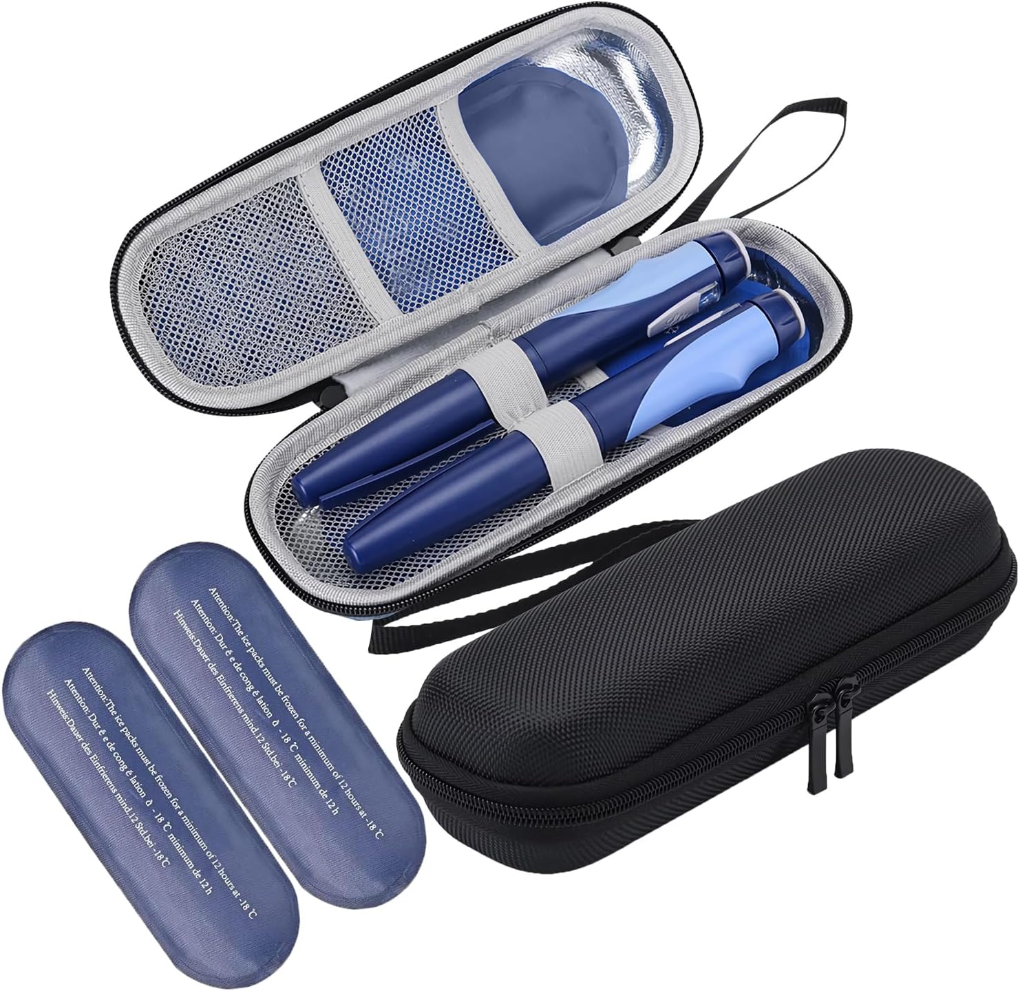 Amazon.com: JEONEKID Insulin Pen Cooler Travel Case with 2 Reusable Ice ...