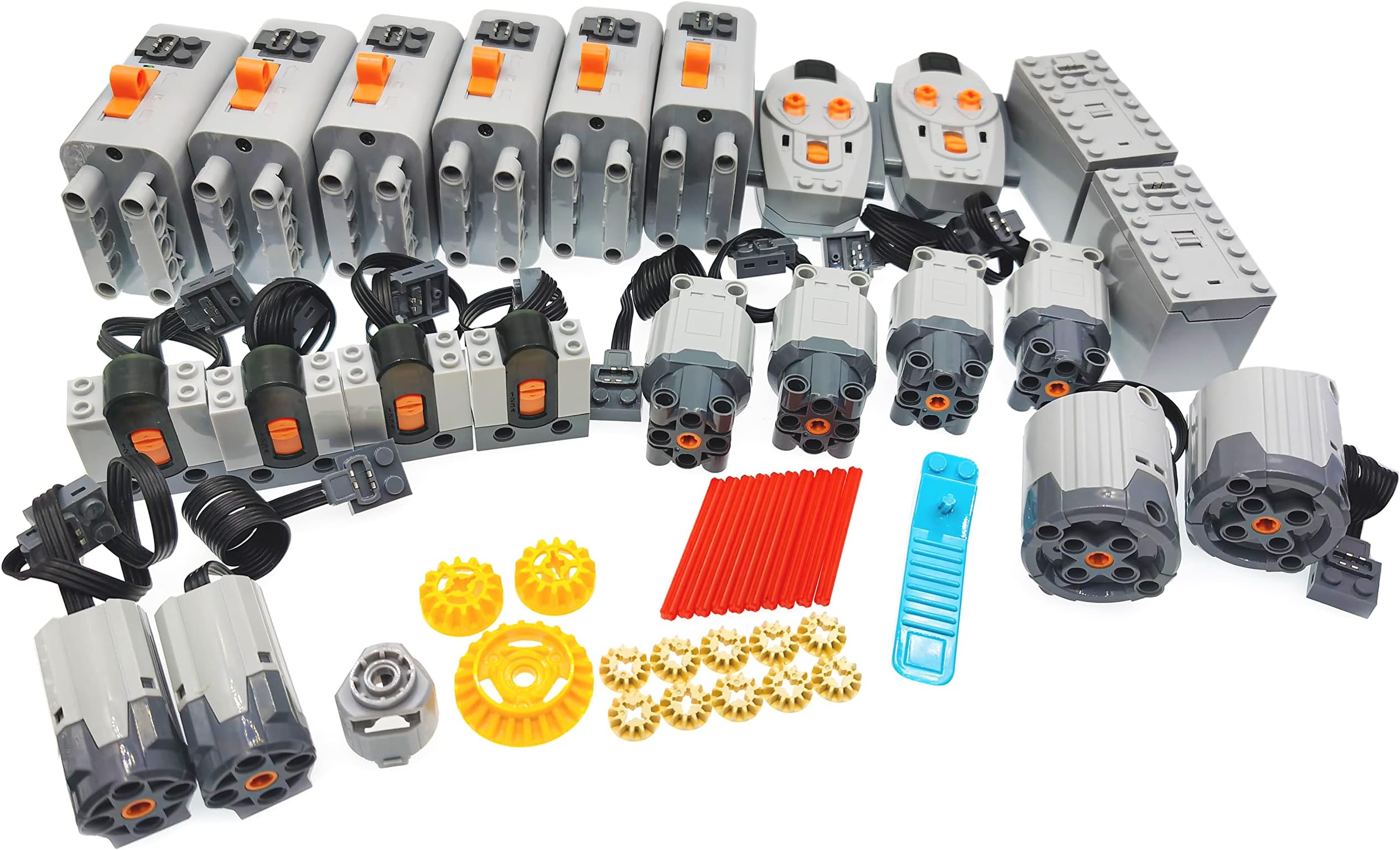 47Pcs Motor Power Function Kit Set Compatible with Lego, 8X Battery Box ...