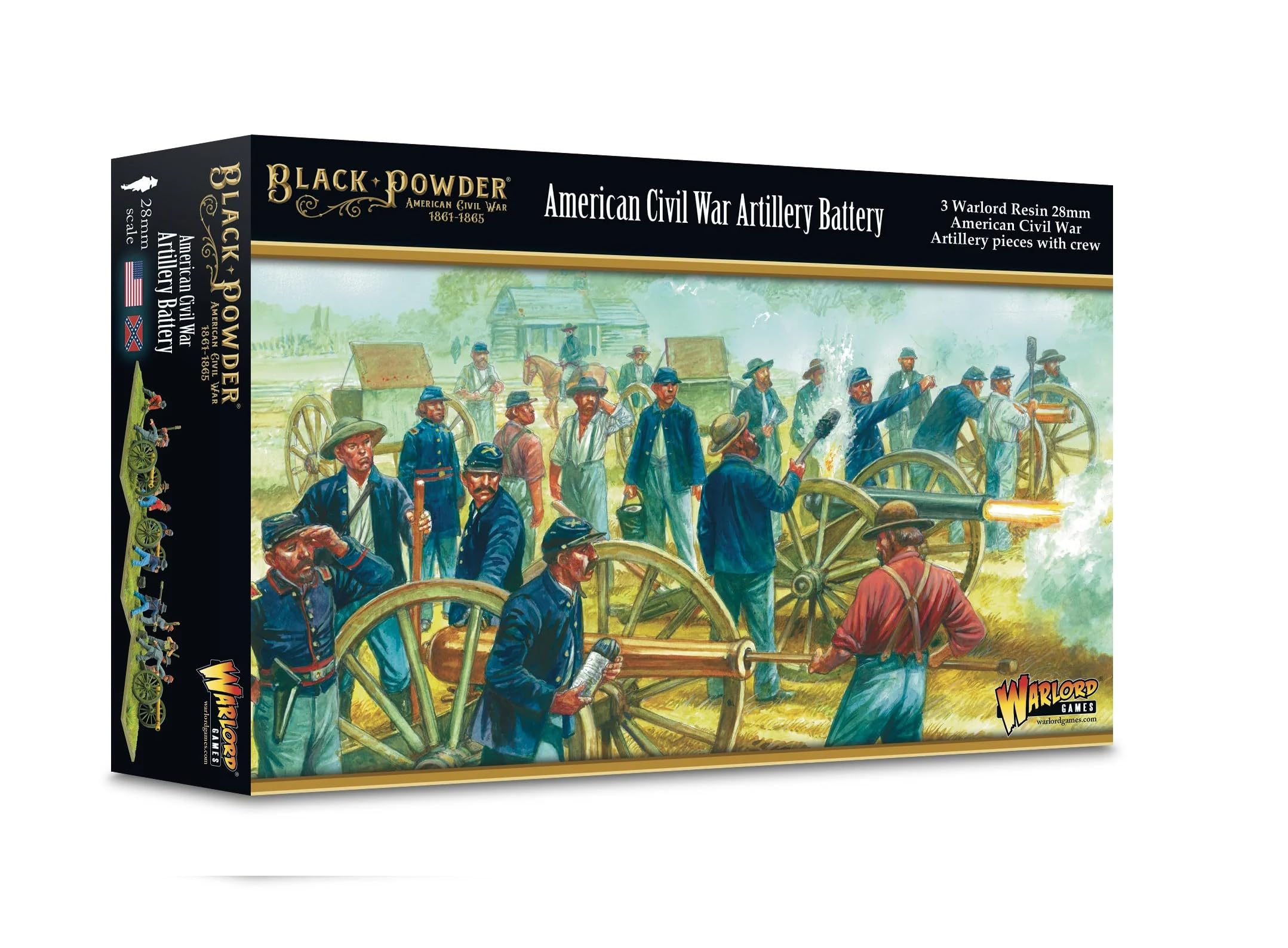 Warlord Games ACW Artillery Battery - 28mm Scale Miniatures for Black ...