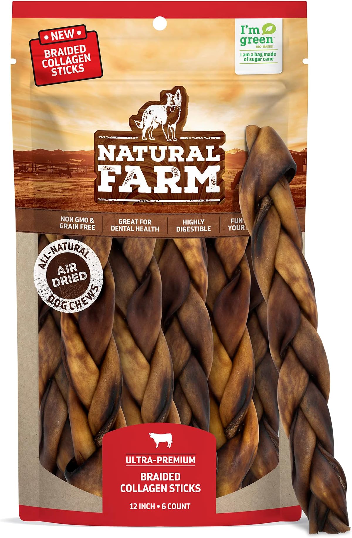 Amazon.com: Top Dog Chews - 12" Braided Bully Sticks (10 Pack), 100% ...