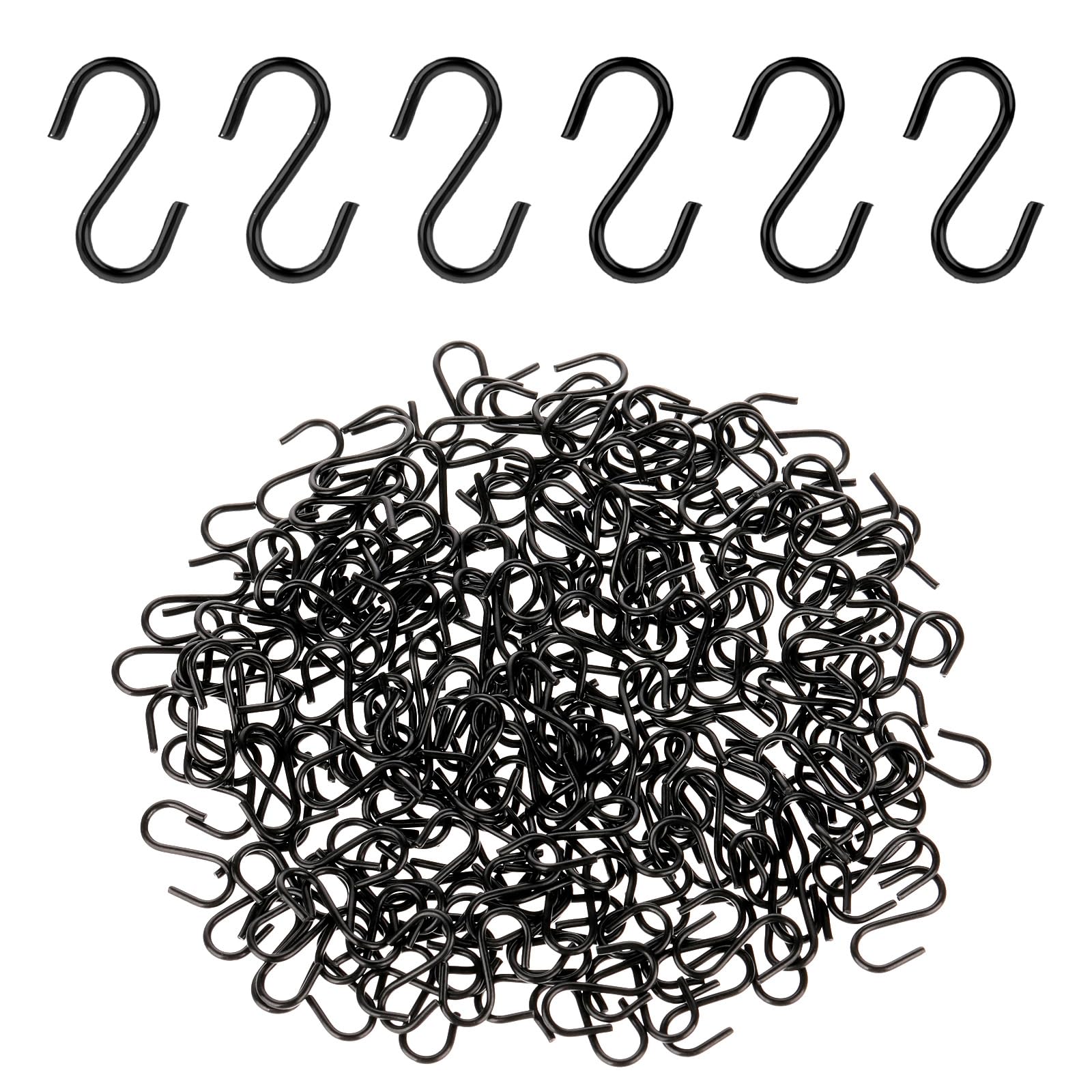 Amazon.com: JJUNW 100 Pcs Small S Hooks for Hanging, 1/2 Inch Mini S ...