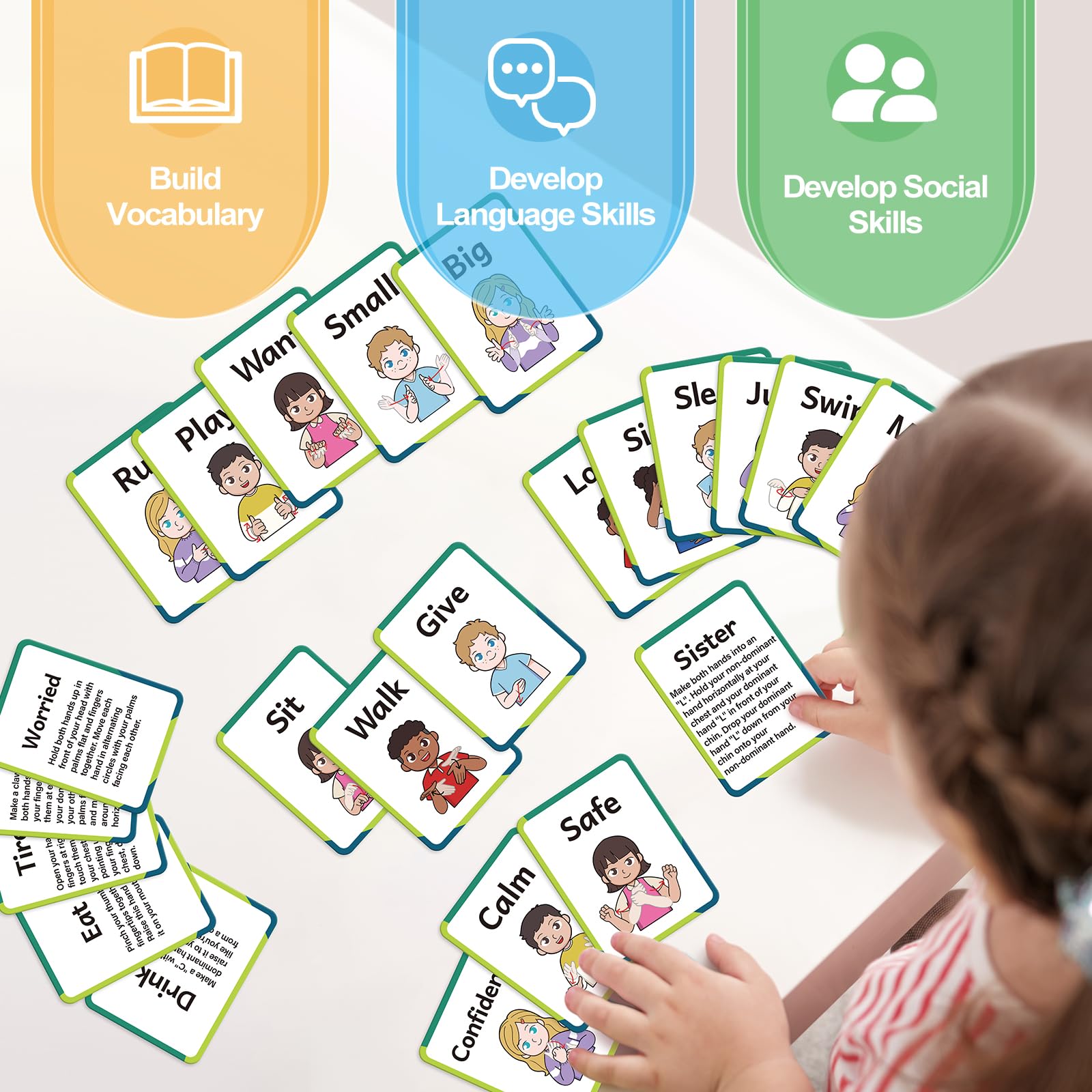 Snapklik.com : American Sign Language Flash Cards For Babies Kids, ASL ...