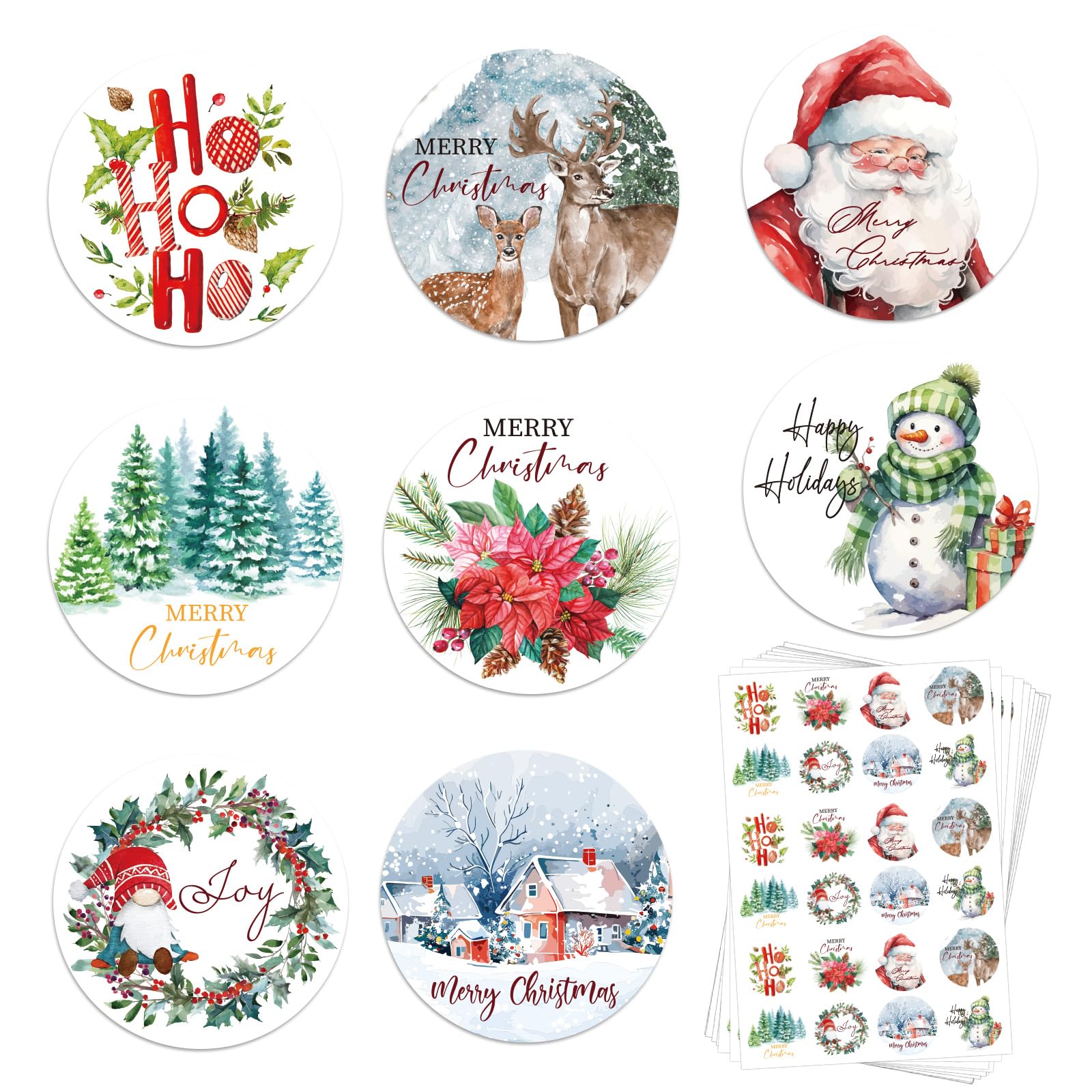 Amazon.com: GYGOT 1000 Pcs Christmas Stickers for Envelopes,1.5 Inch ...