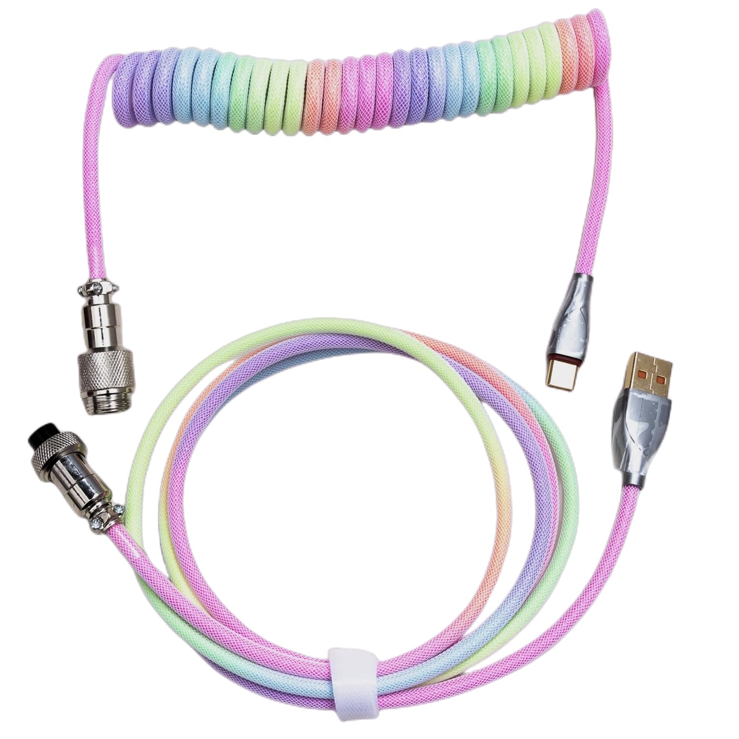 Cmokifuly Custom Coiled USB Keyboard Cable,Type-C Port Coiled Cable for ...