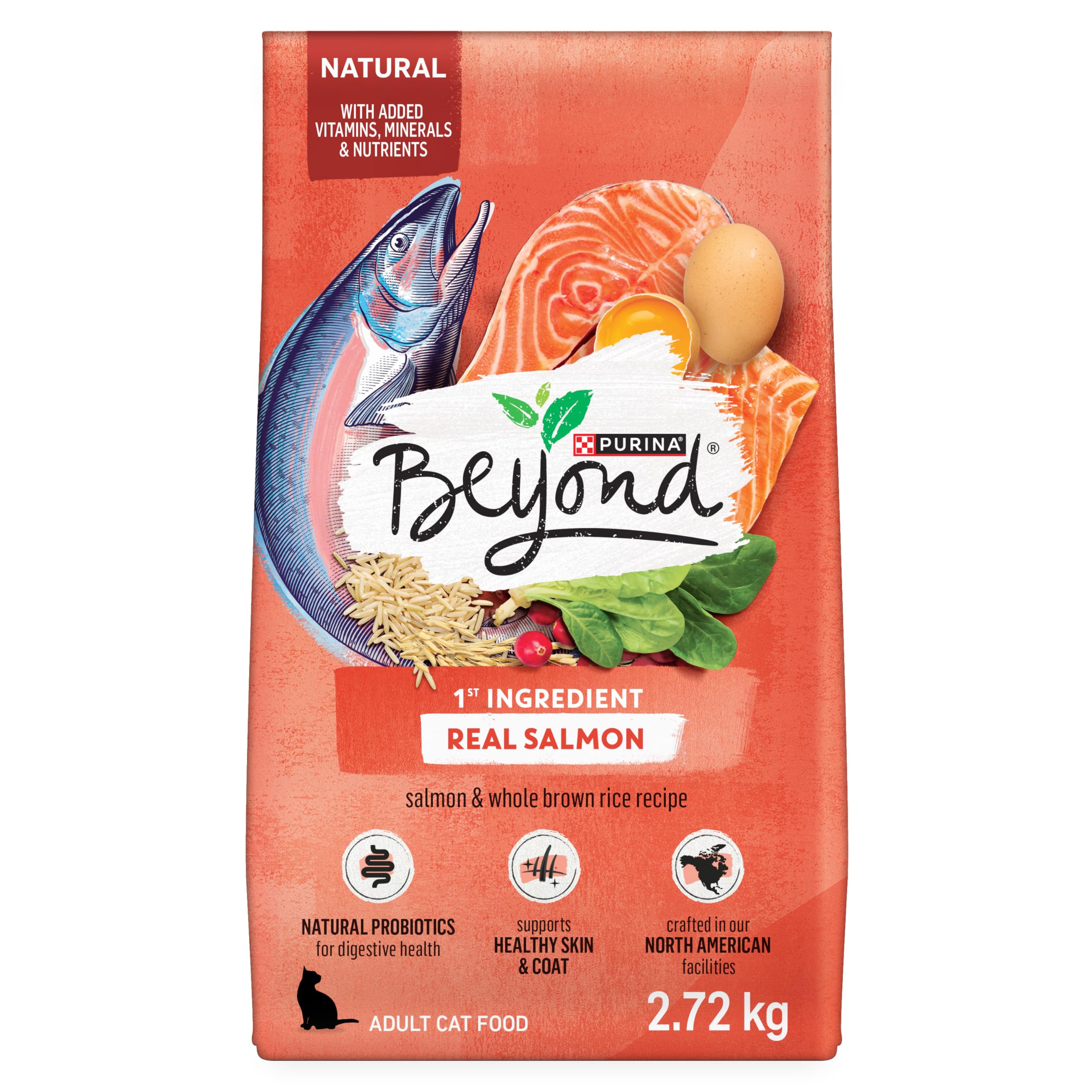 Beyond Simply Natural Dry Cat Food, Salmon & Whole Brown Rice - 2.72 kg ...