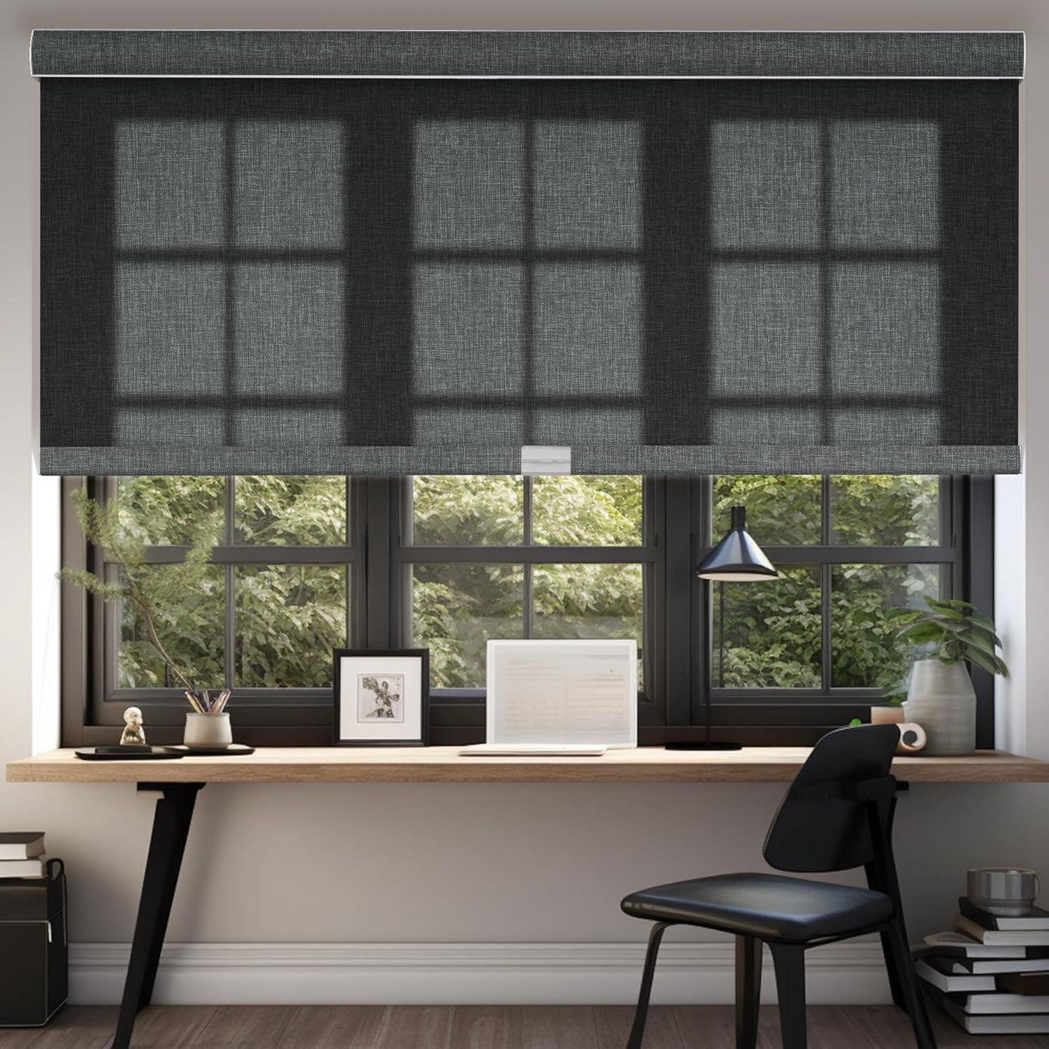 Amazon.com: Boolegon Light Filtering Roller Shades for Windows,Cordless ...
