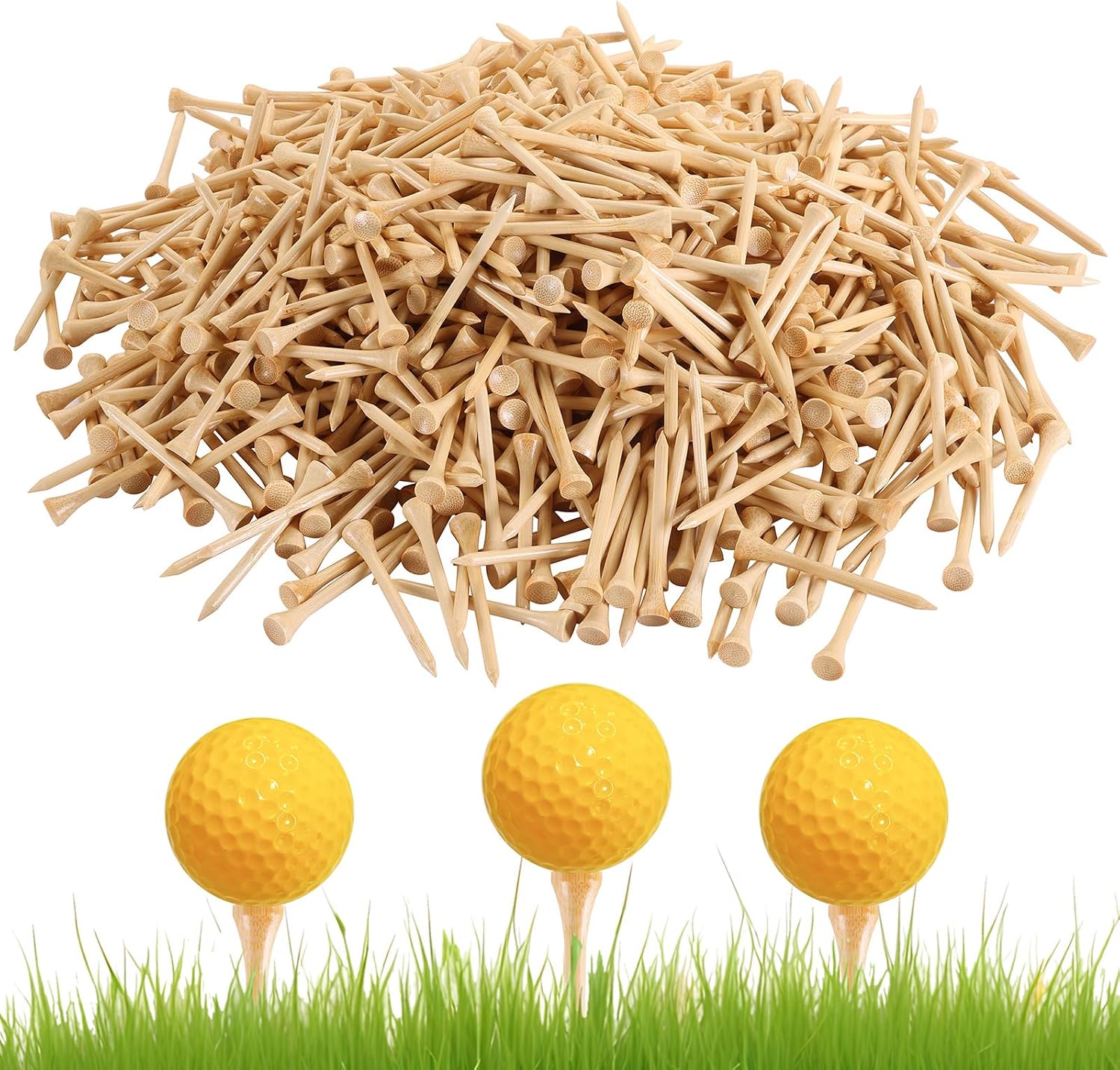 FLKQC Wooden Golf Tees 1000PCS Wood Golf Tees Wooden Golfball Tees 7X ...
