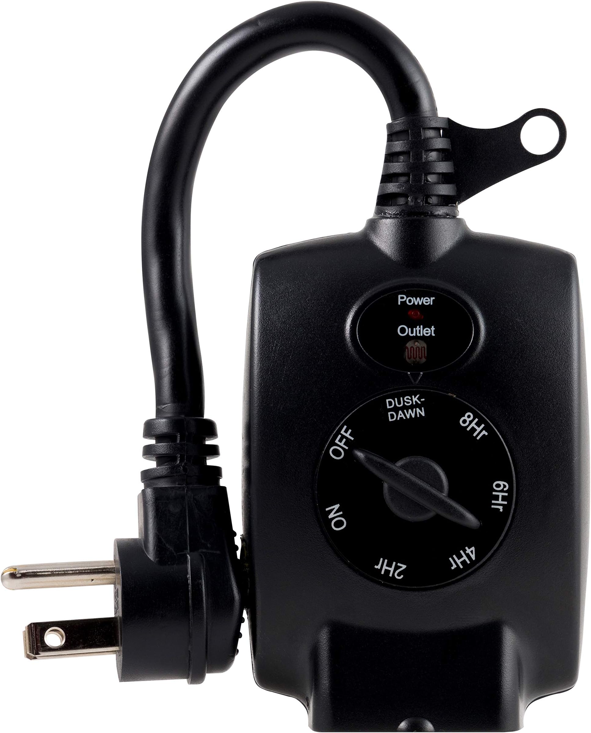 GE Sensing Timer, Plug-in, Outdoor, Weather Resistant, Dusk to Dawn ...
