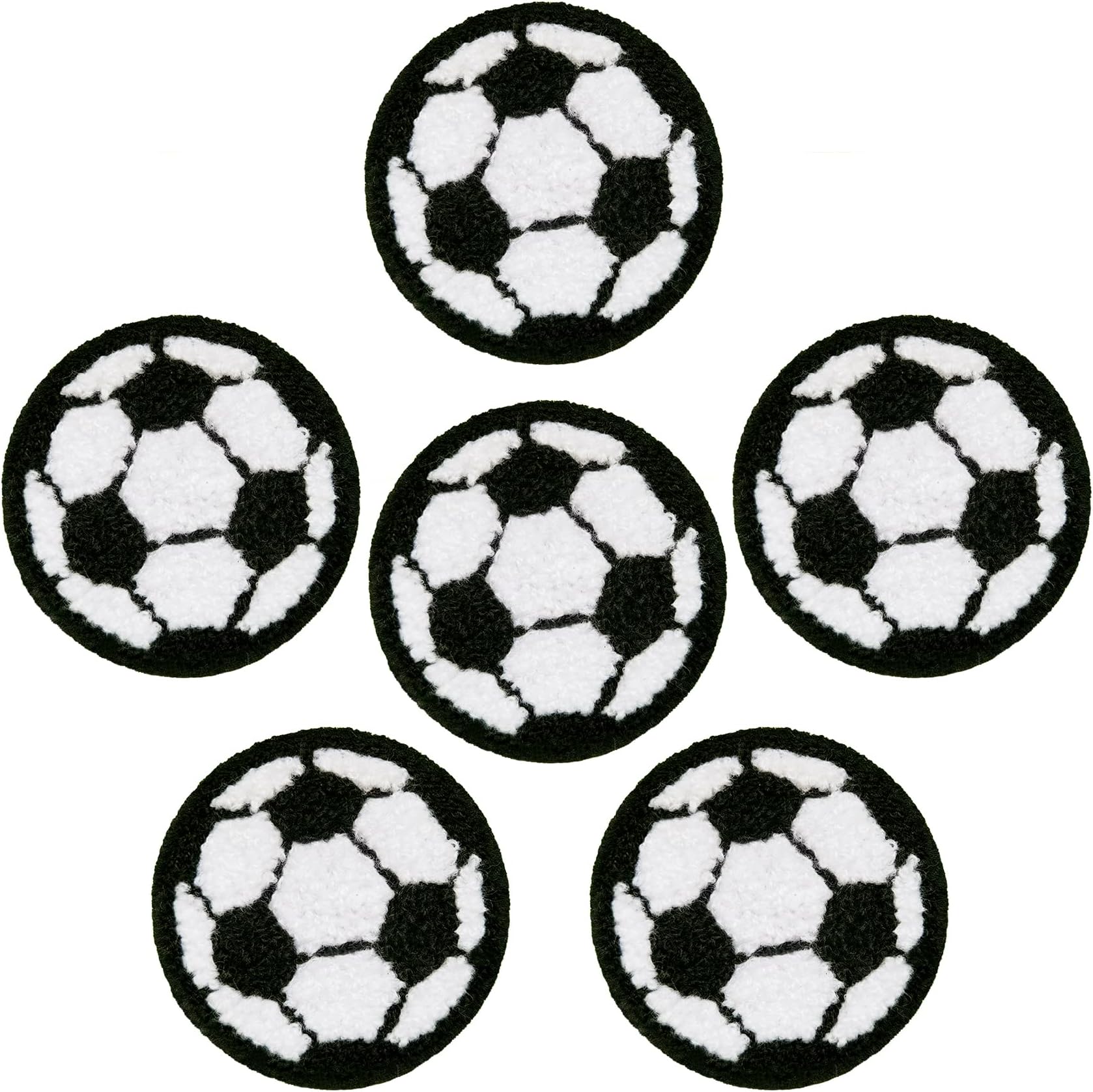 Amazon.com: Soccer Ball Embroidered Iron On Patch Applique Football ...