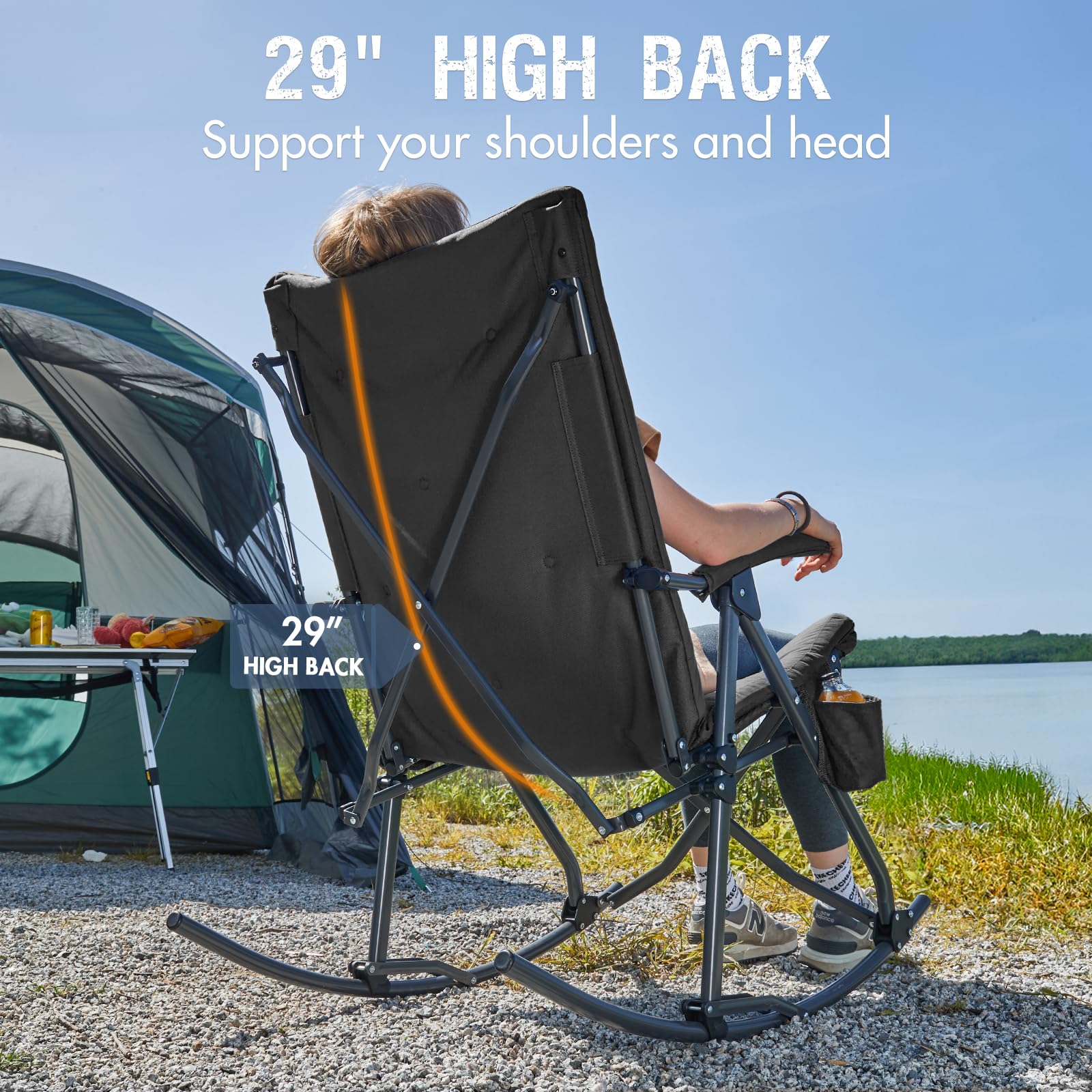 Snapklik.com : Portal Folding Rocking Chair Indoor & Outdoor Thick ...