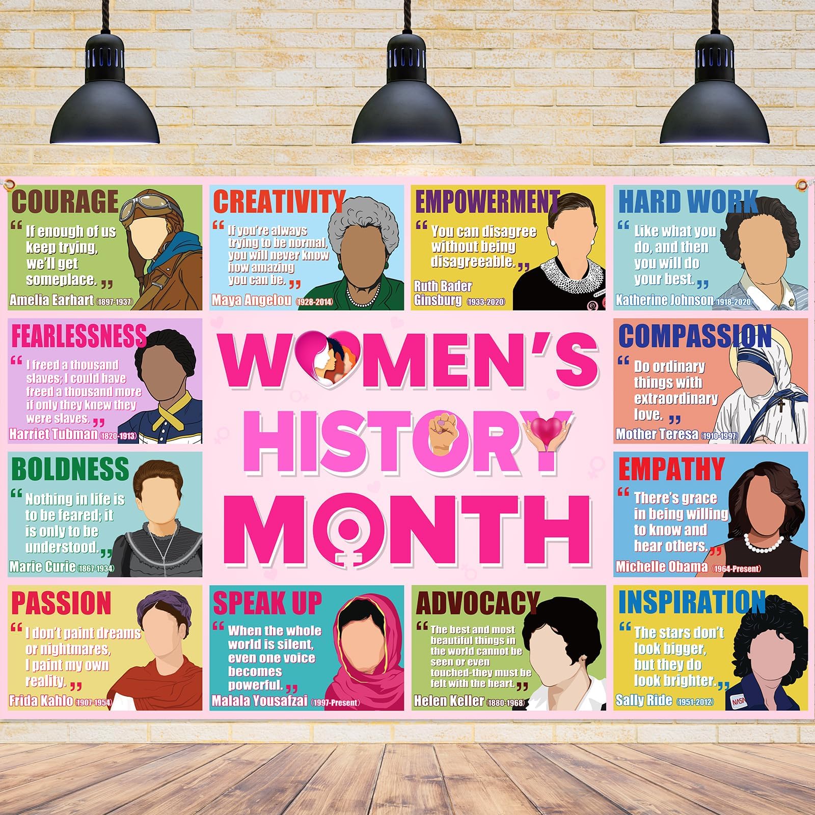 Amazon.com : Women’s History Month Backdrop for Photography National ...