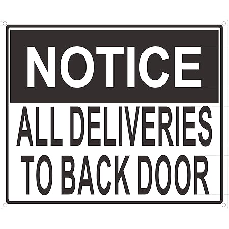Amazon.com: Please Deliver All Packages To Back Door Right Aluminum ...