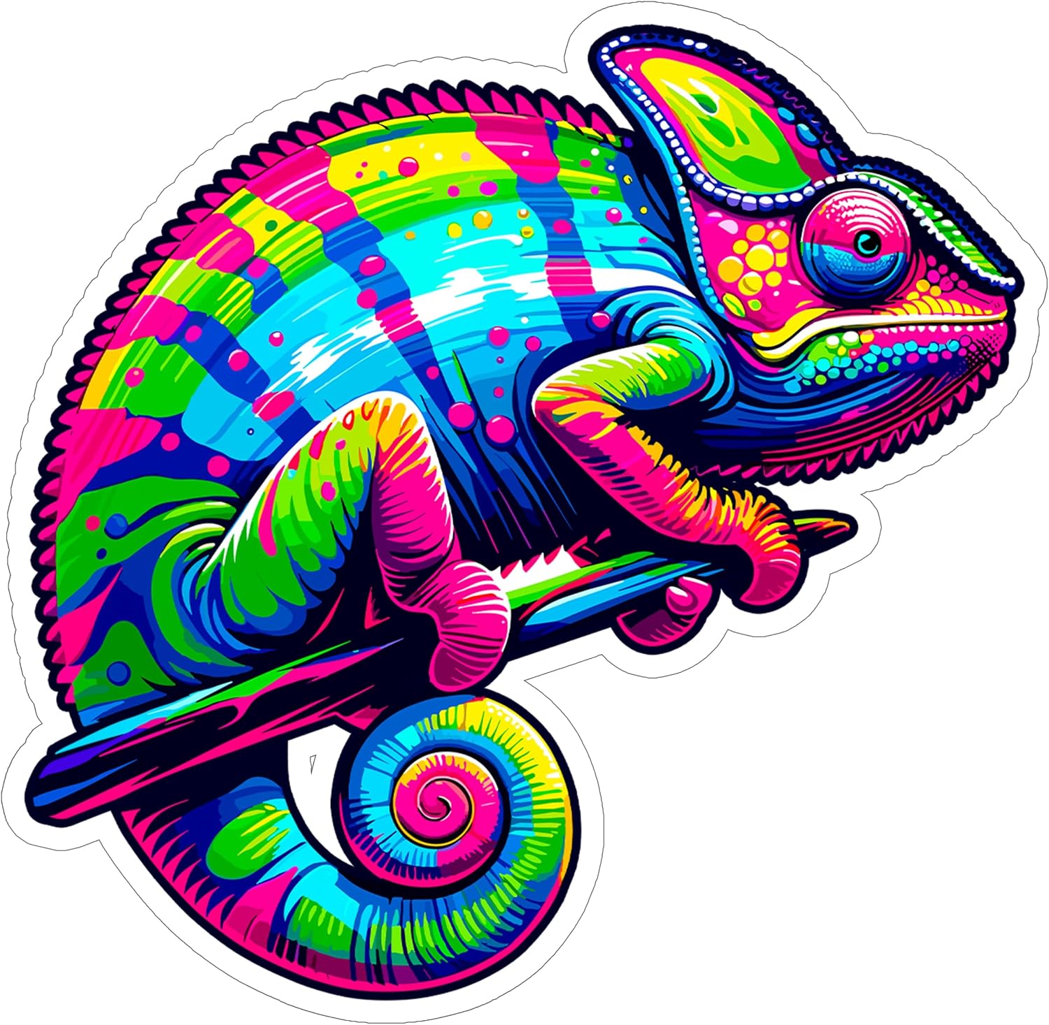 Amazon.com: Chameleon Sticker 4 Inch Color Changing Reptile Chameleon ...