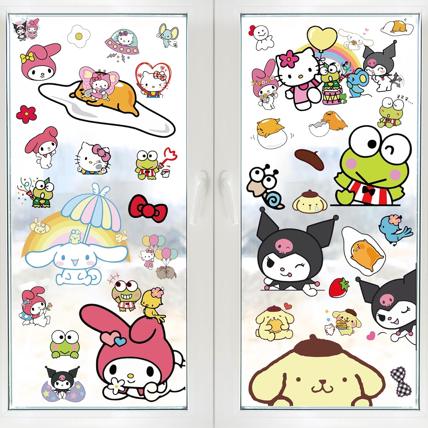 Amazon.com: Cartoon Cat Window Clings Decals - 9Pcs Party Removable ...