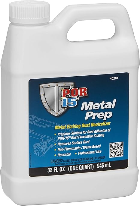 POR-15 Metal Prep - 1 Qt - Metal Etching Rust Neutralizer | Removes ...