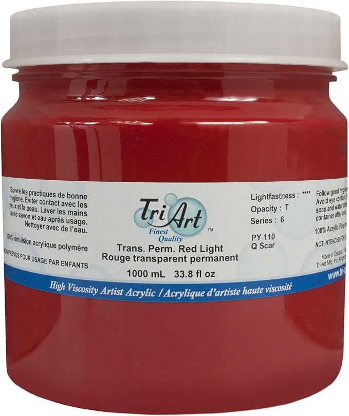 Amazon.com: Tri-Art High Viscosity Paint, 1000ml, Light Transparent ...