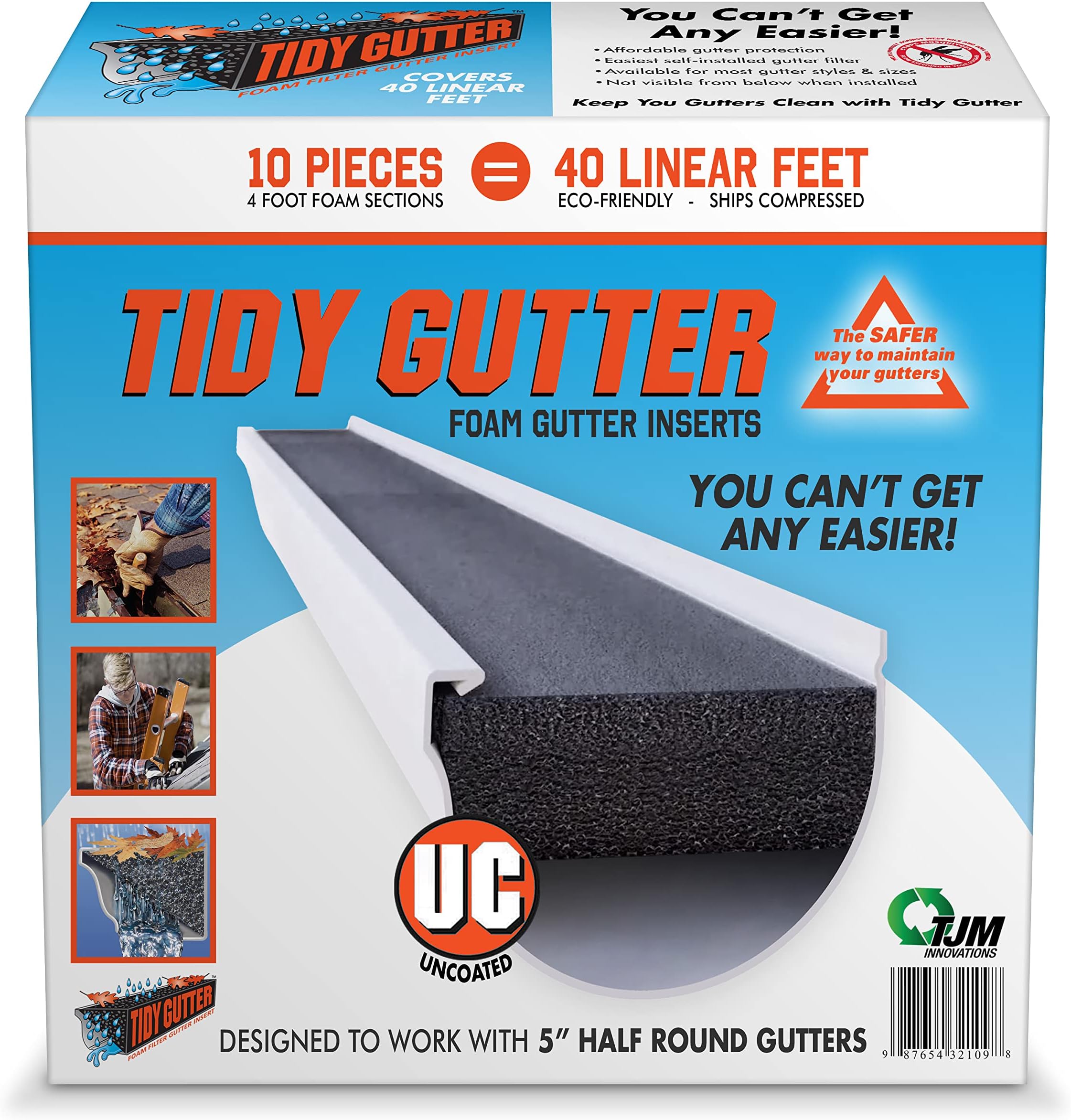 GutterStuff GSR532-2 Half Round Gutter Guard, 5-Inch, Original - Amazon.com